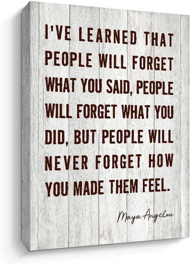 Maya Angelou Quotes Wall Art Motivational Canvas Print Home Office Wall ...