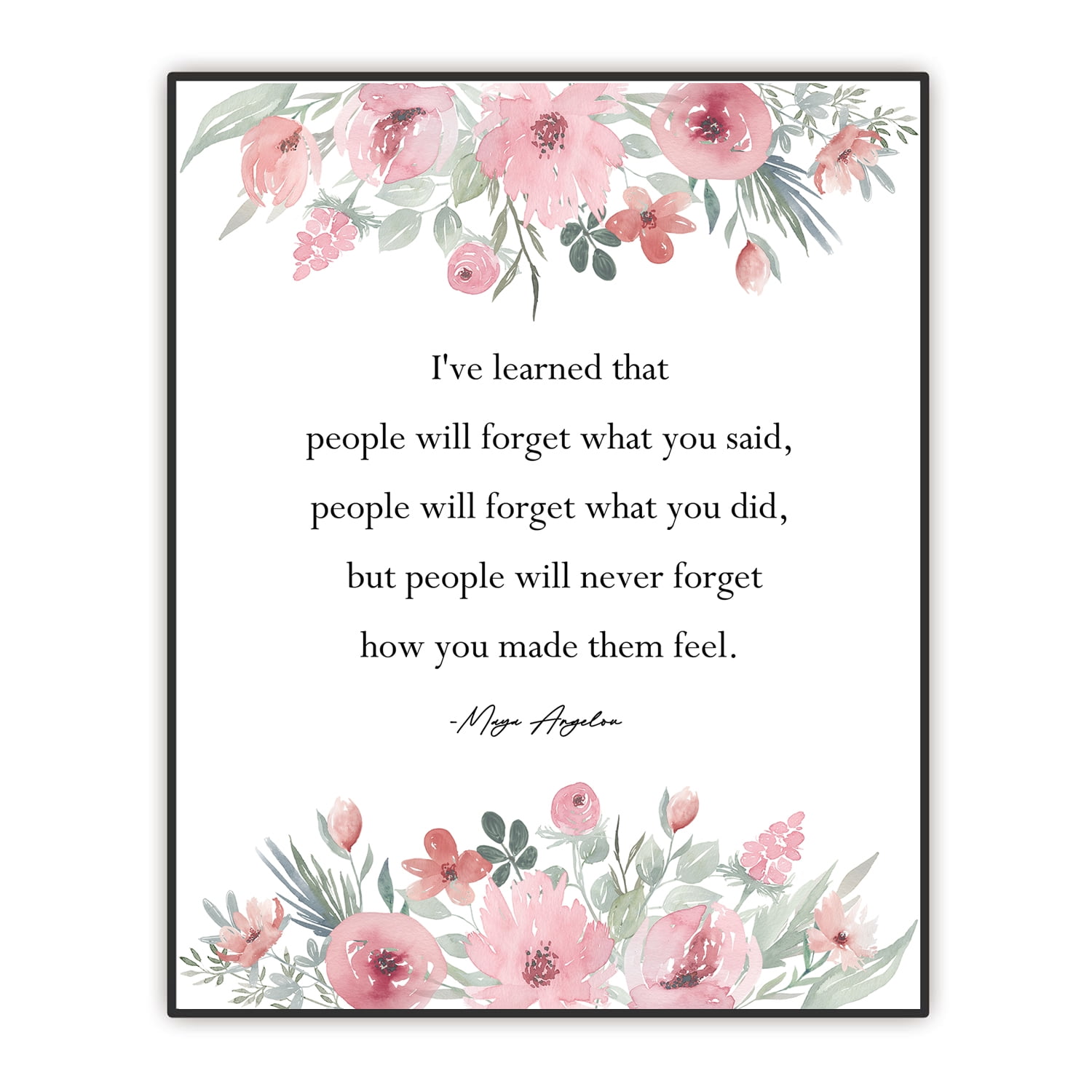 Maya Angelou Unframed Poster - Positive Quote Wall Art - Inspirational ...