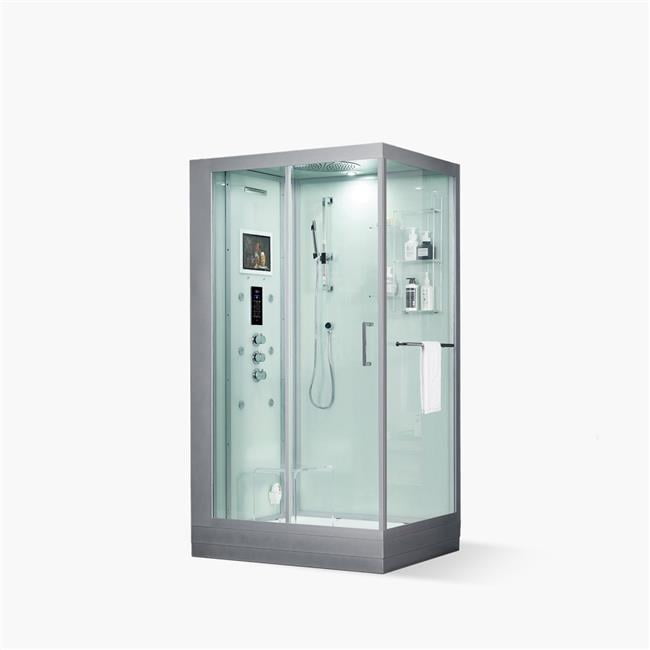 Maya Bath 206 47 x 33 x 88 in. Lucca Left Steam Shower, White - Walmart.com
