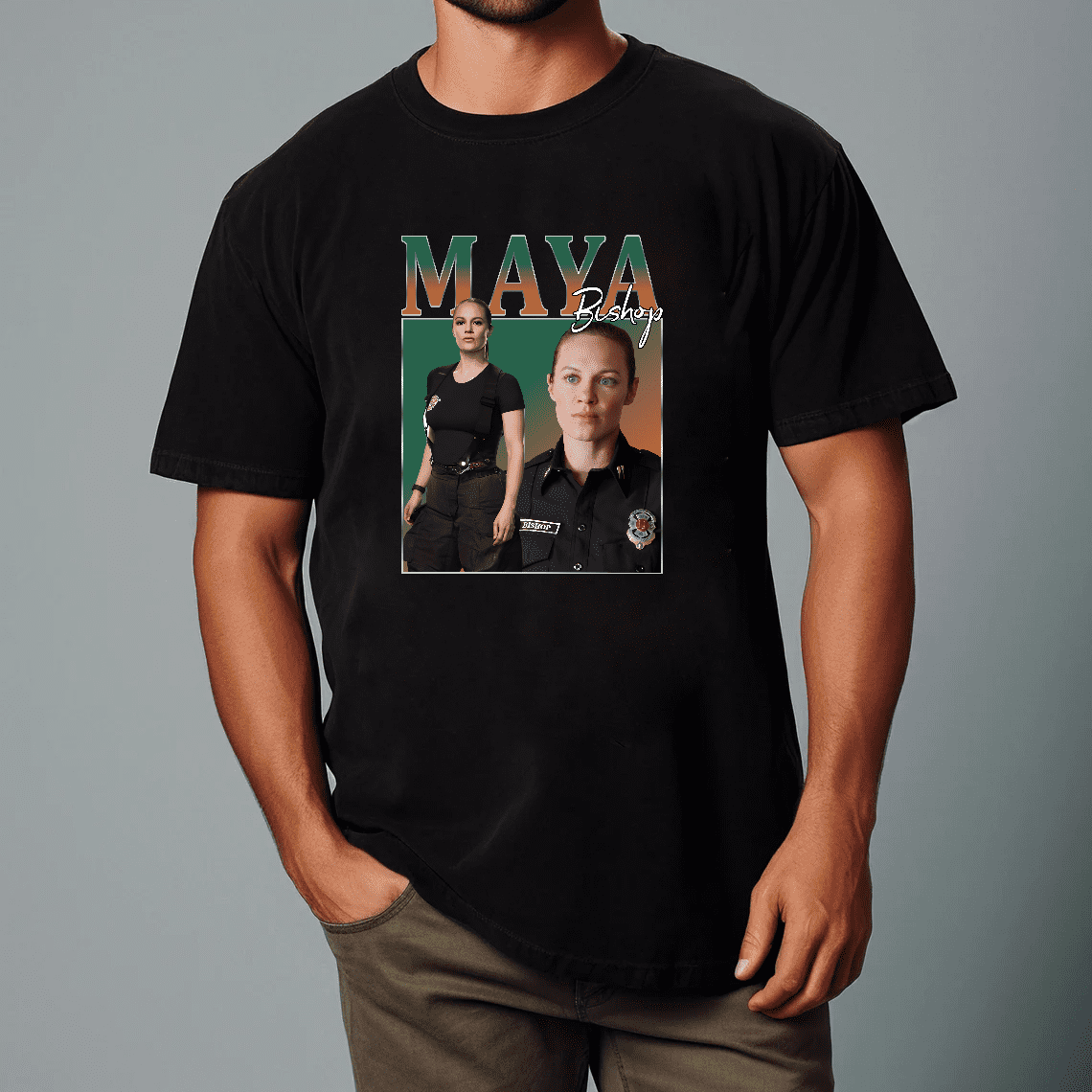 Maya Bishop Character Tribute Fan Art Black Graphic TV Show Inspired ...