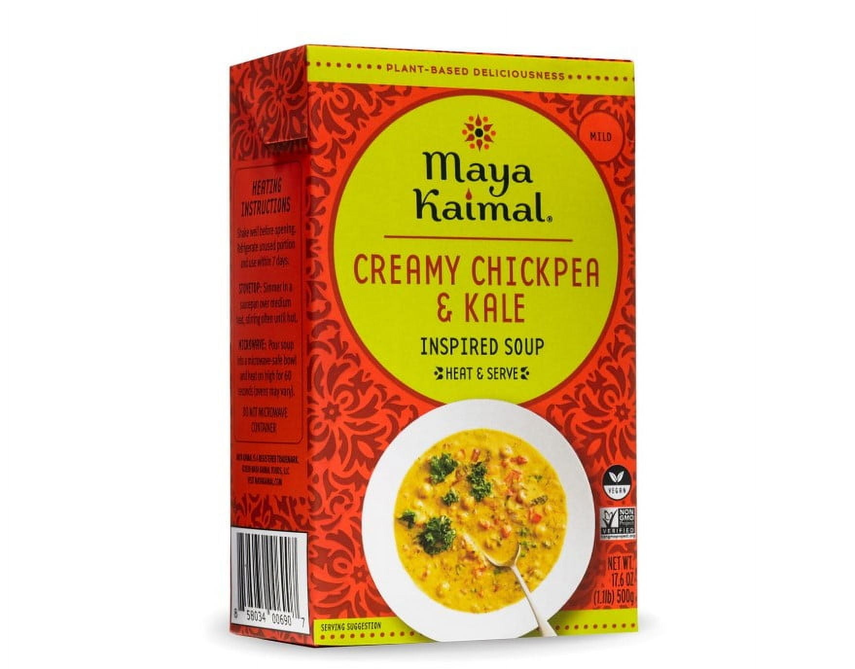Maya Kaimal Creamy Chickpea Kale Soup, 17.6 Oz - Pack Of 2 - Walmart.com