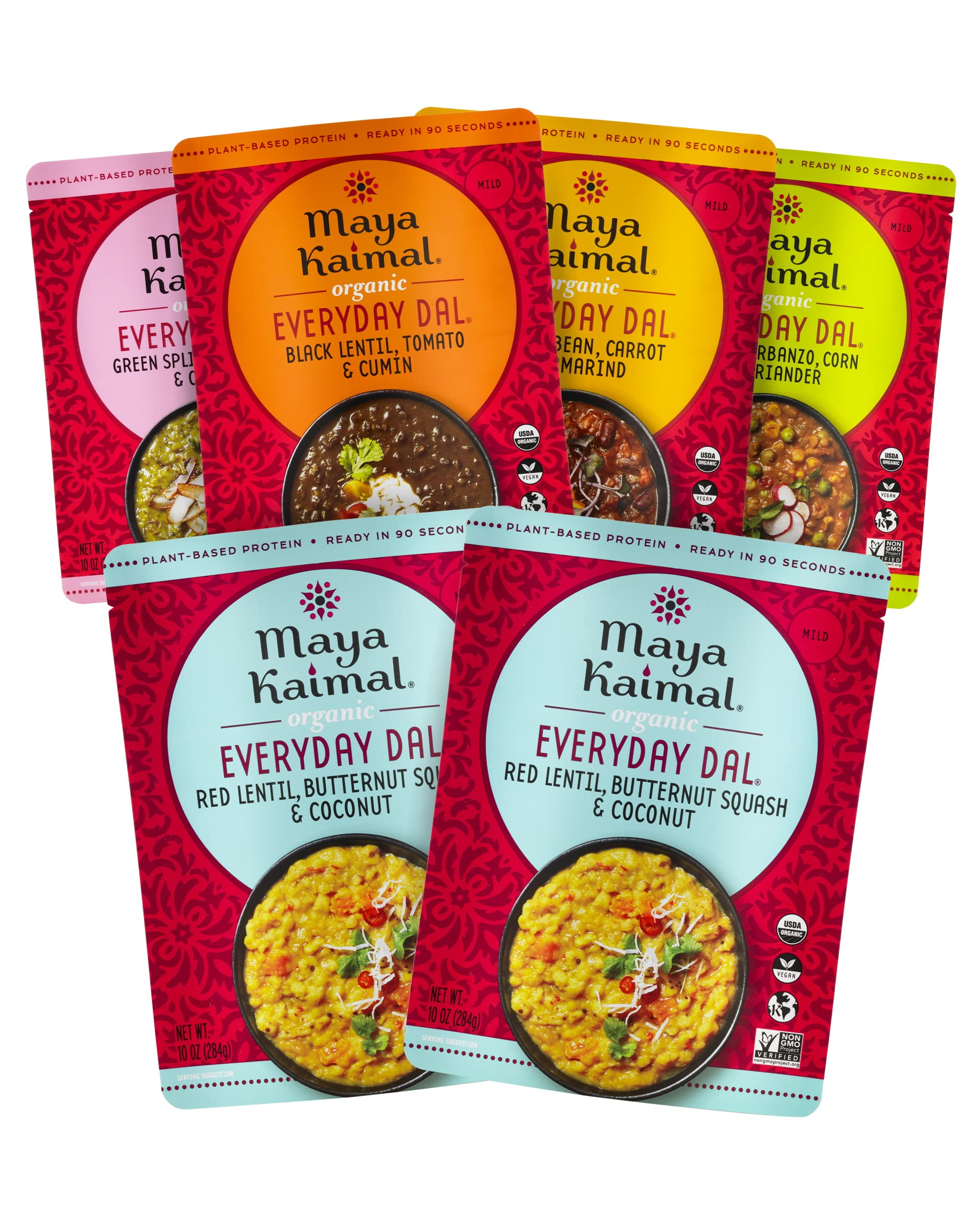 Maya Kaimal Foods - Organic Indian Everyday H2FSDDal - 6 pack variety ...