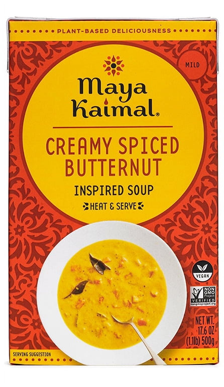 Maya Kaimal Soup Creamy Spiced Butternut - 17.6 oz Pack of 2 - Walmart.com