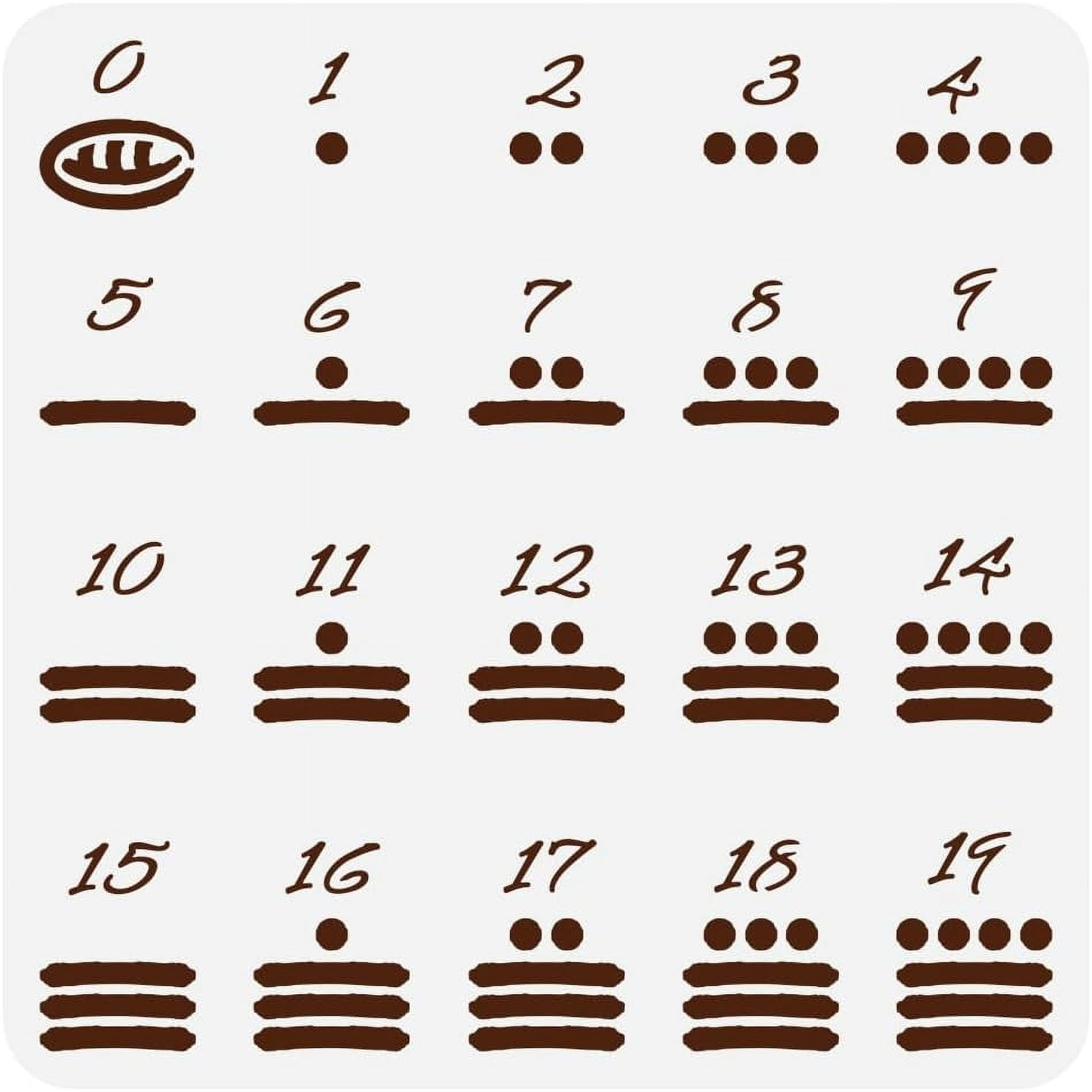 Maya Numbers Painting Stencil 11.8x11.8 Tribal Themes Spraying Big ...