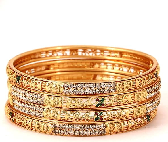 Maya Vera Ethnic Rajasthani Handmade Gold Plated Micro Minakari With ...