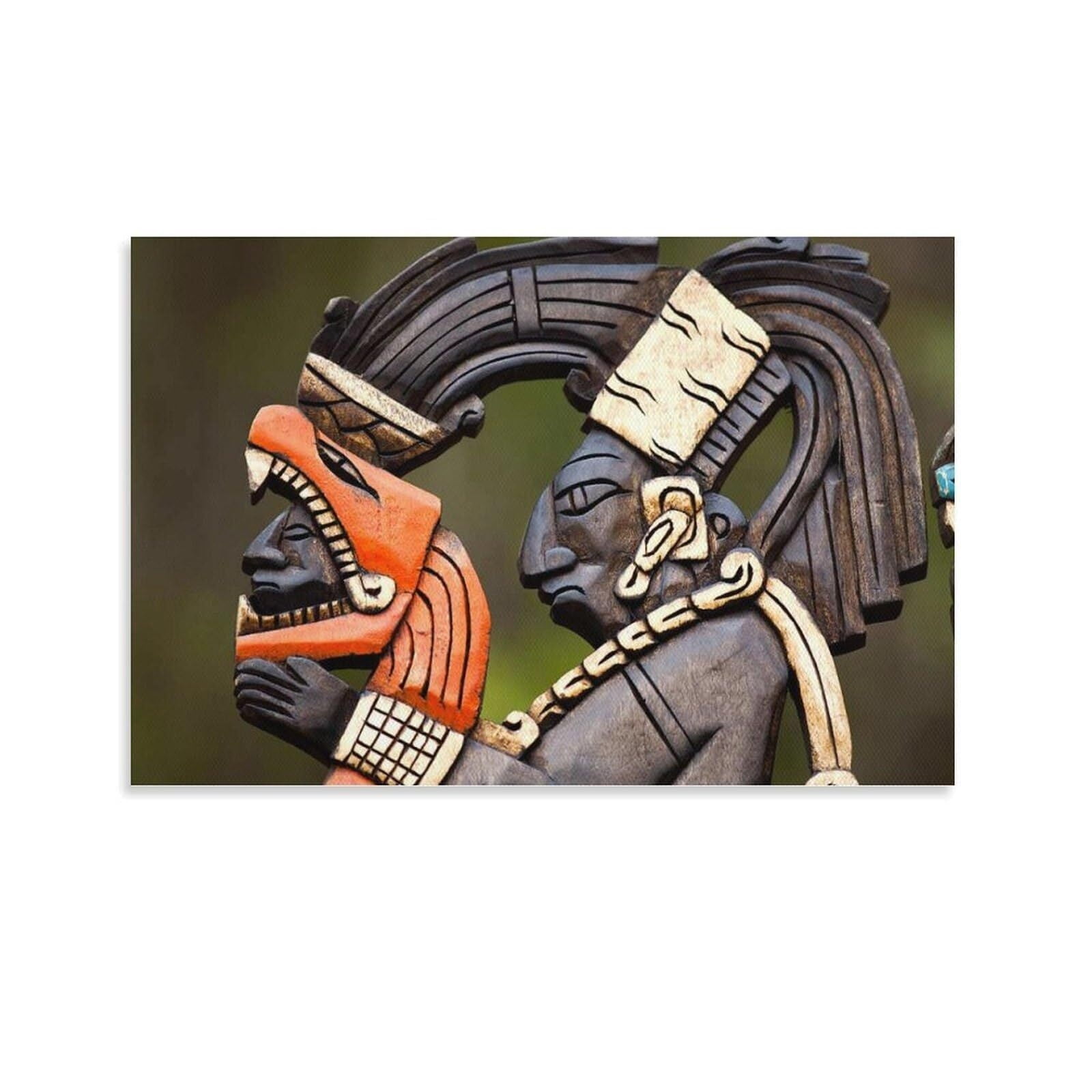 Mayan And Aztec Art Vintage Poster Home Canvas Wall Decor Canvas ...