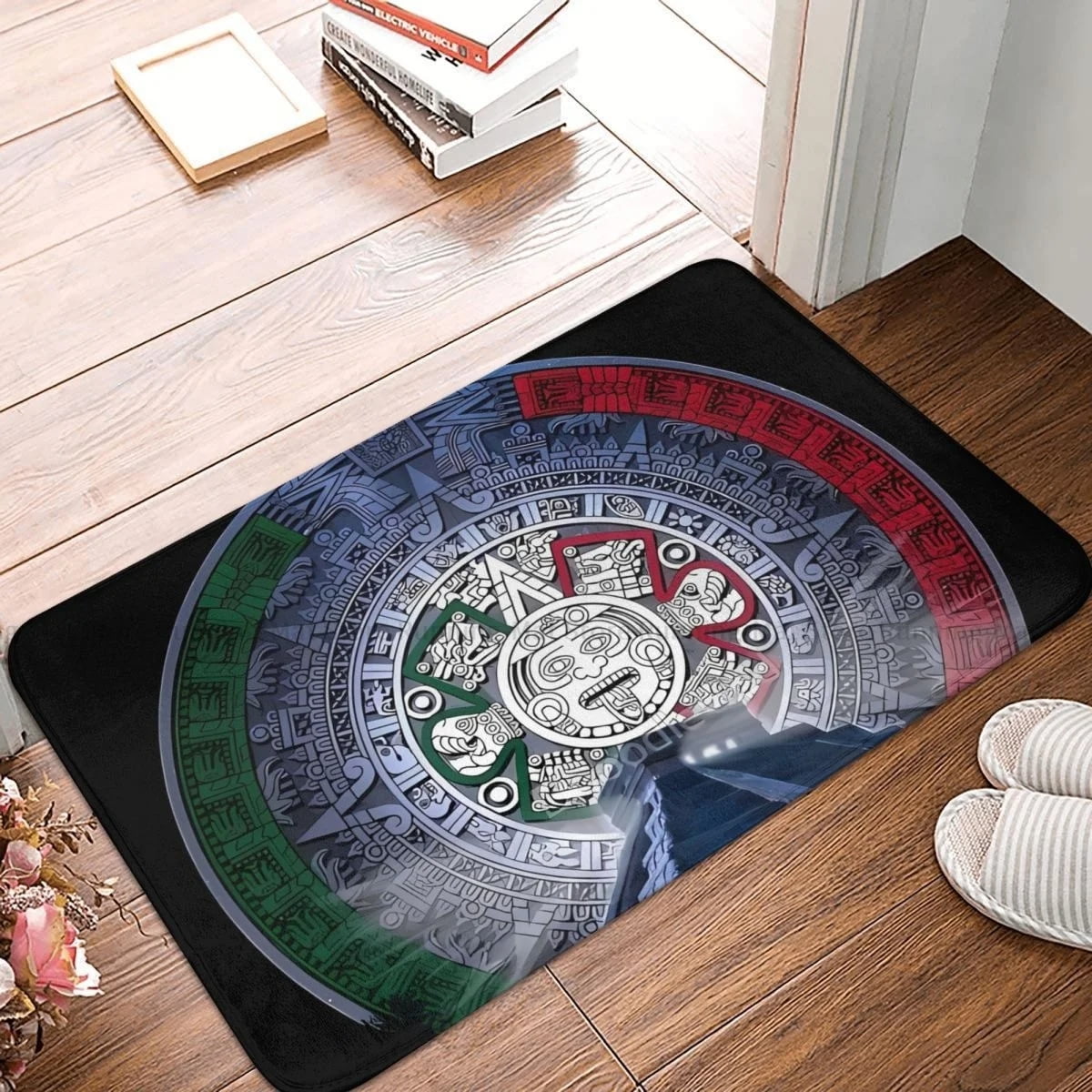 Mayan Aztec Calendar Area Rug Non-slip Carpet Living Room Bedroom ...