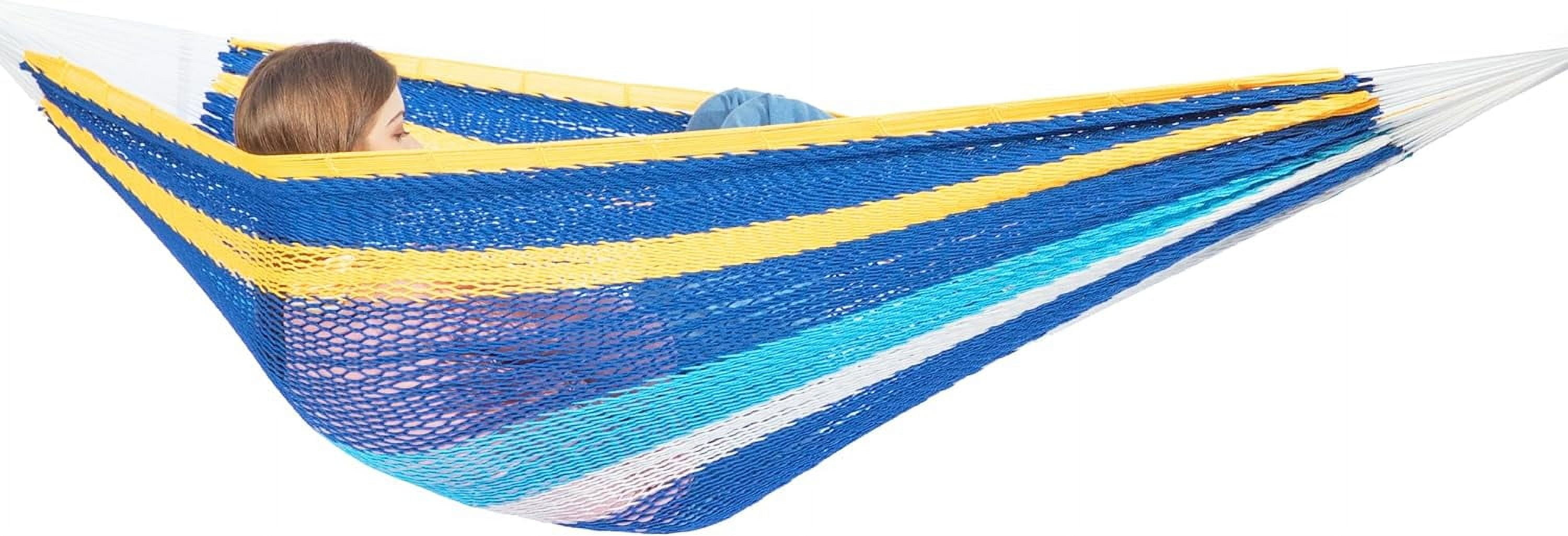 Mayan Hammock, Handwoven XL Thick Soft Rope Hammocks for Outdoor Indoor, Max 600 lbs Capacity ...