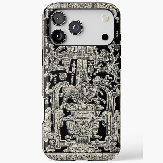 Mayan Time Traveler Spaceship Fantasy iPhone Case 17 16 15 14 13 12 11 ...