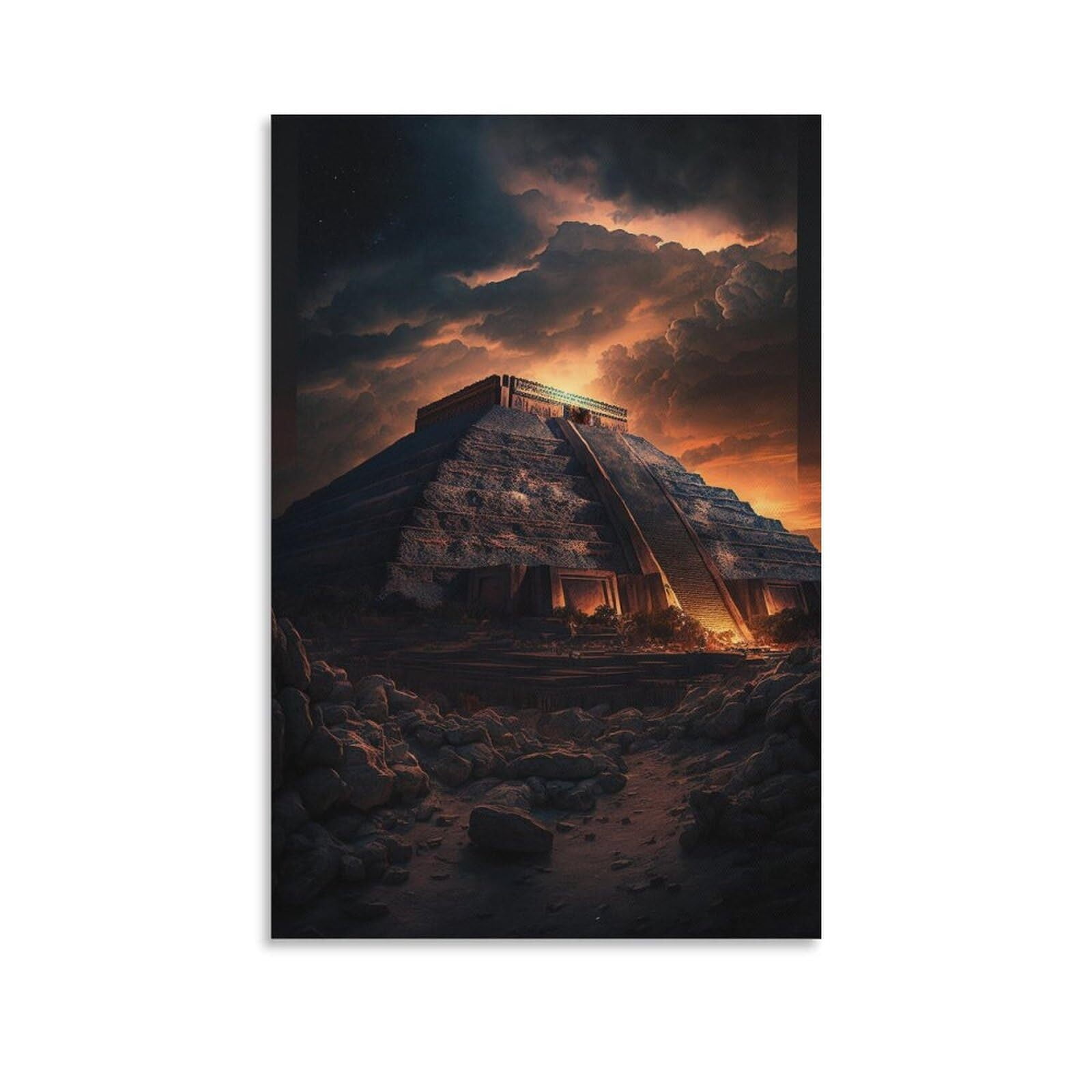 Mayan Vintage Poster Home Canvas Wall Decor Art Canvas Painting Wall ...
