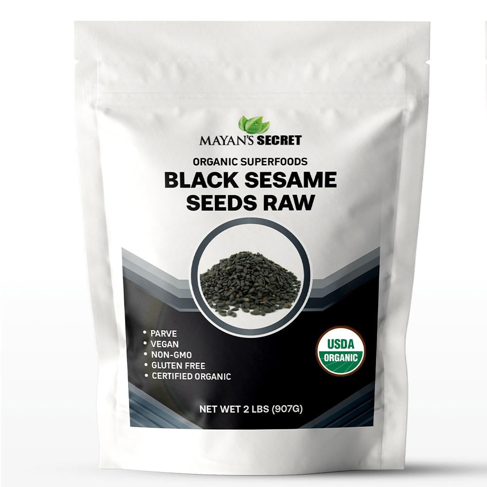 Mayan's Secret Organic Black Sesame Seeds for Cooking - Premium Non-GMO ...