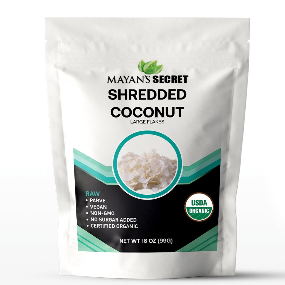 Mayan's Secret Organic Shredded Coconut (Large Flakes) - Walmart.com