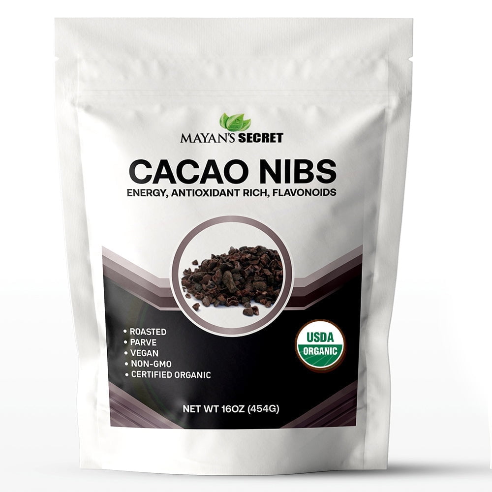 Mayan's Secret Organic Roasted Cacao Nibs, 1 Lb, Non-GMO, Vegan, Keto ...