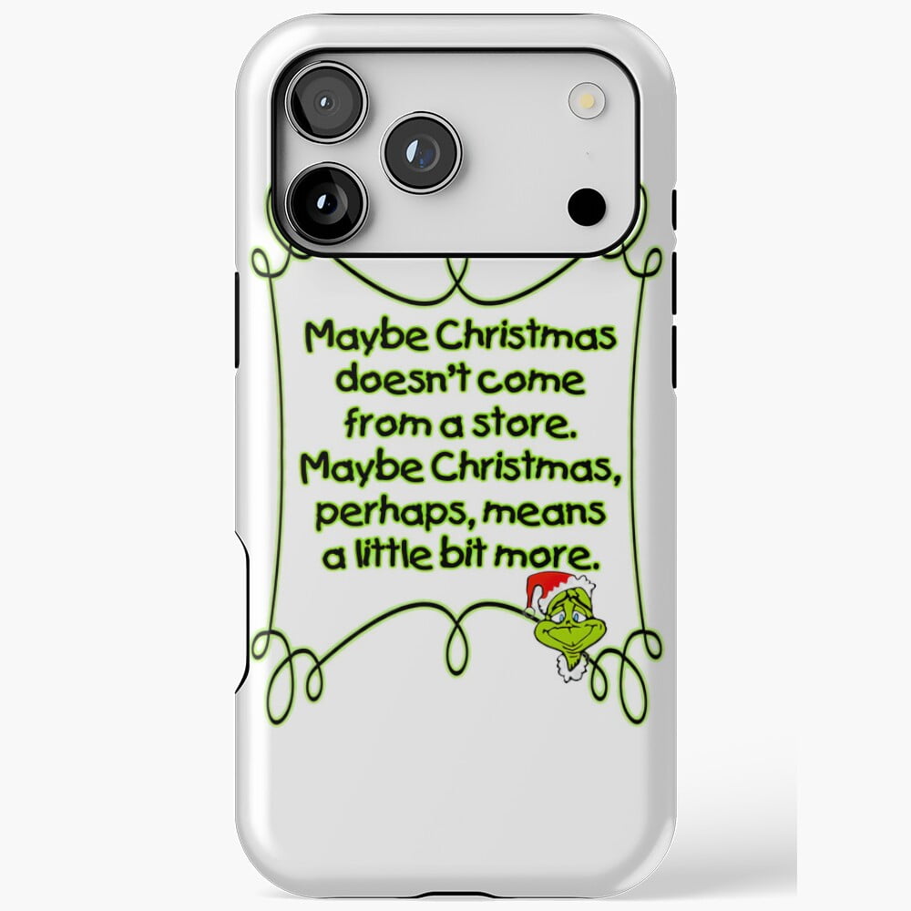 Maybe Christmas Quote Protective Case for iPhone 11 12 13 14 15 16 17 ...