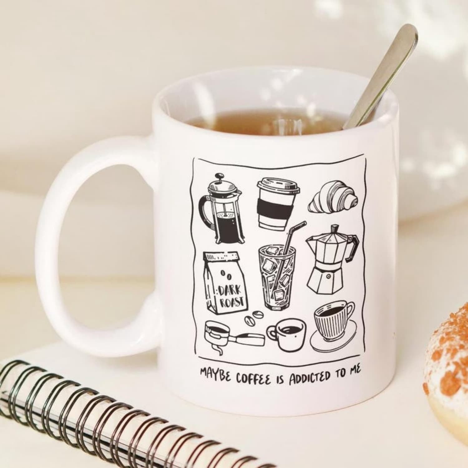 Maybe Coffee Is Addicted to Me Mug, Funny Joke Mug, Funny Office Mug ...