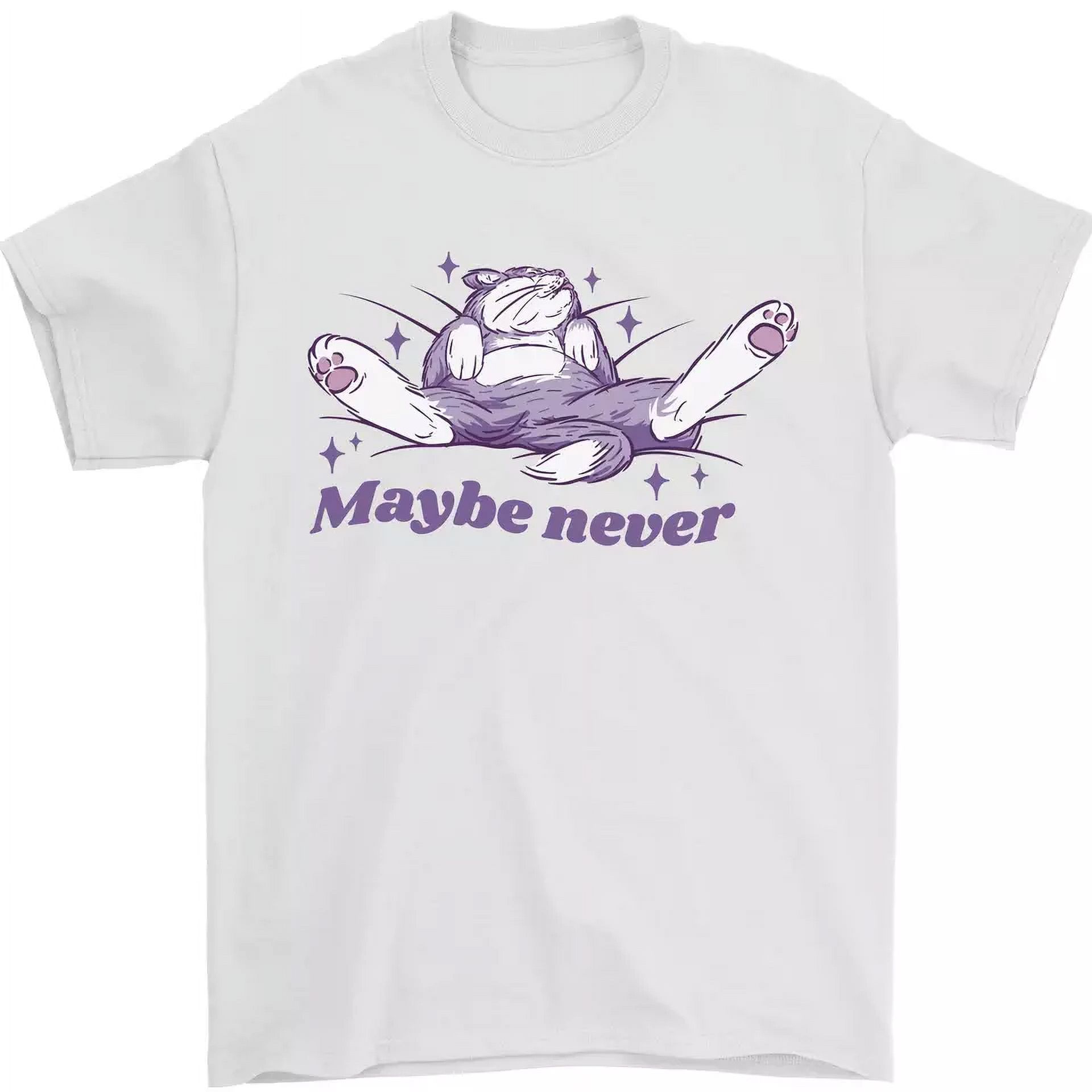 Maybe Never Lazy Cat Sleep Men's 100% Cotton - Walmart.com