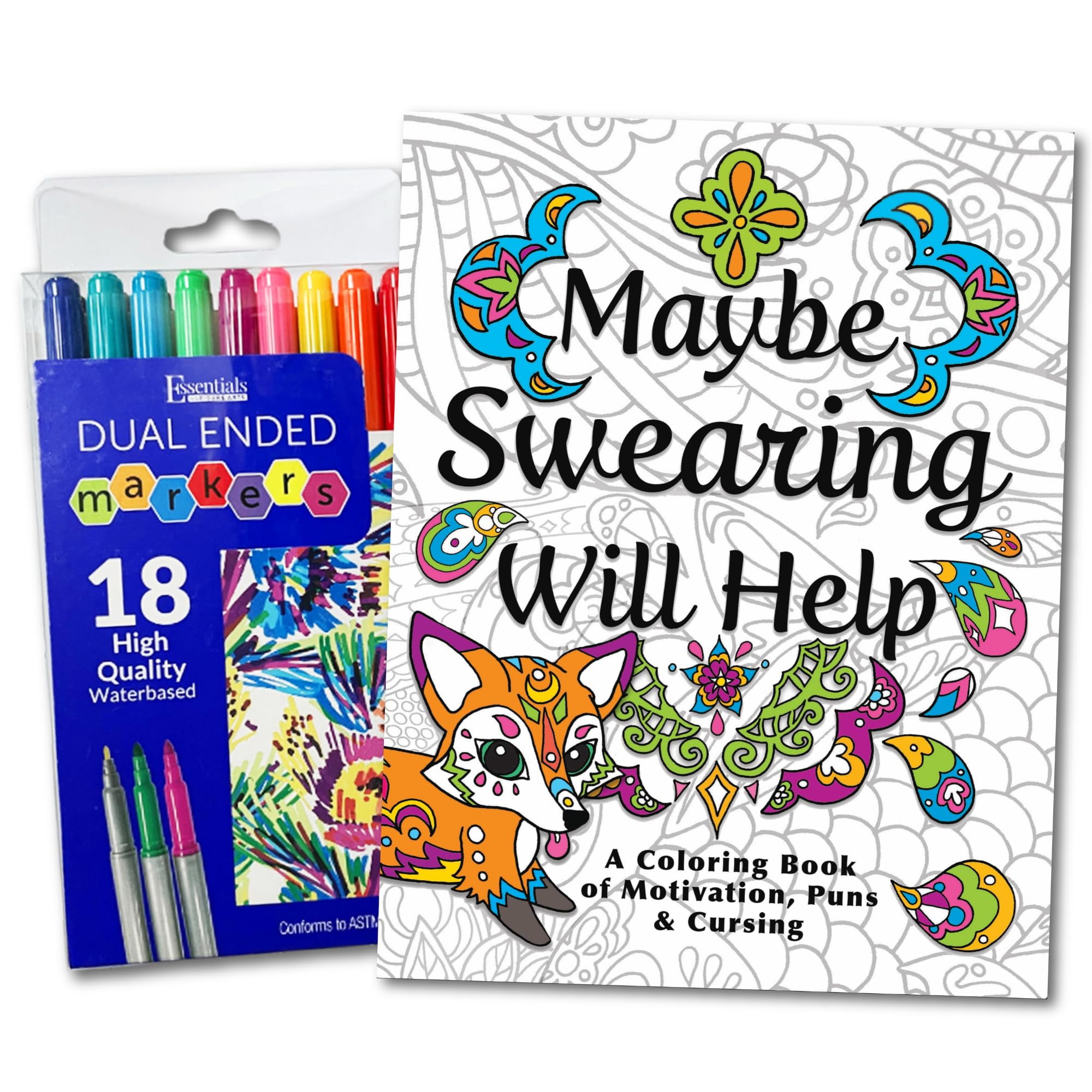 Maybe Swearing Will Help Adult Coloring Book Set - for Adults ...