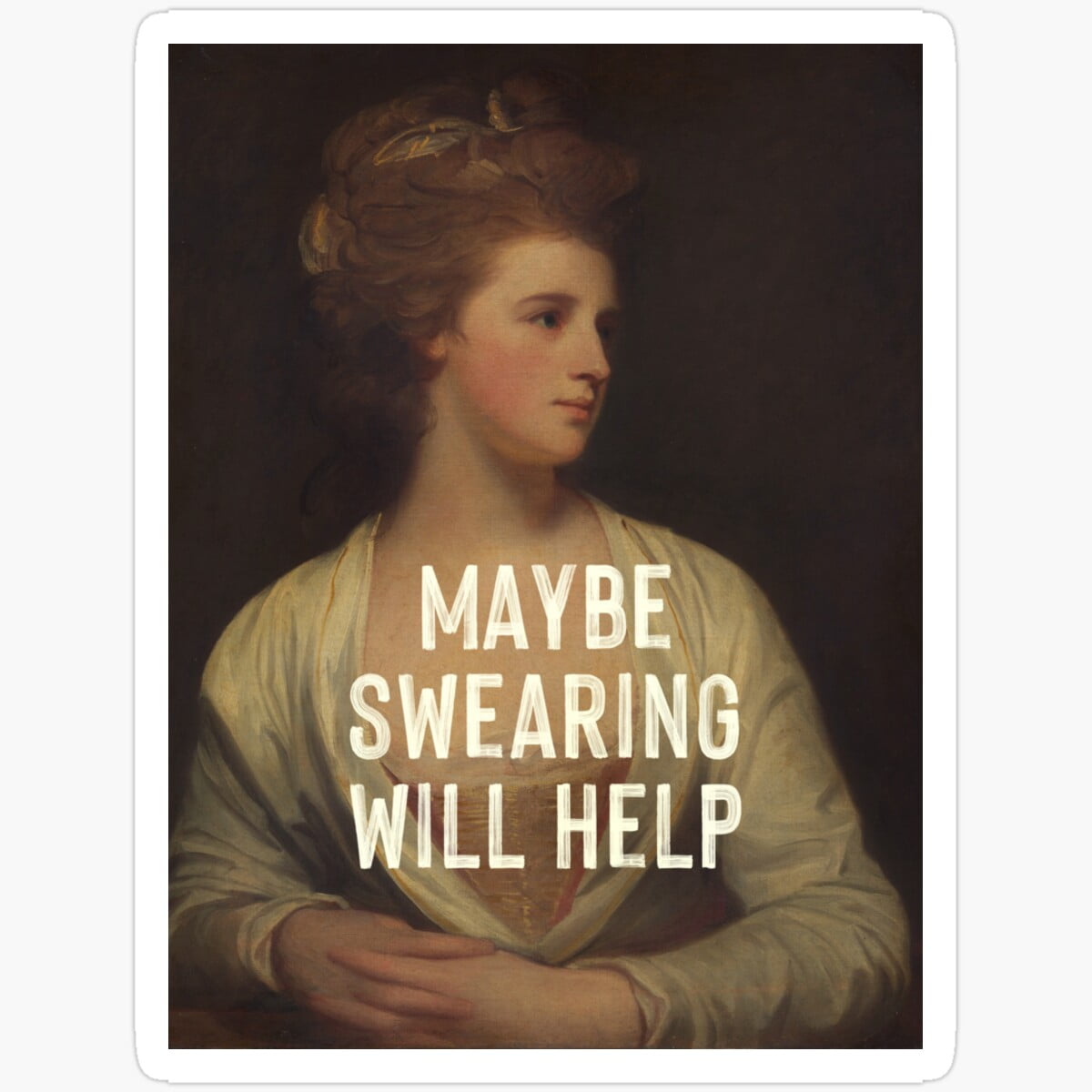 Maybe Swearing Will Help Sticker. Gift For You - Decorate Laptops ...