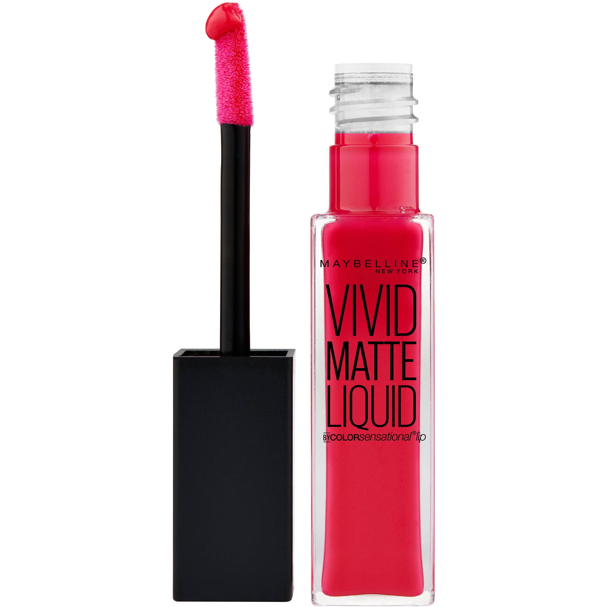 Maybelline Color Sensational Vivid Matte Liquid Lipstick, Rebel Red ...