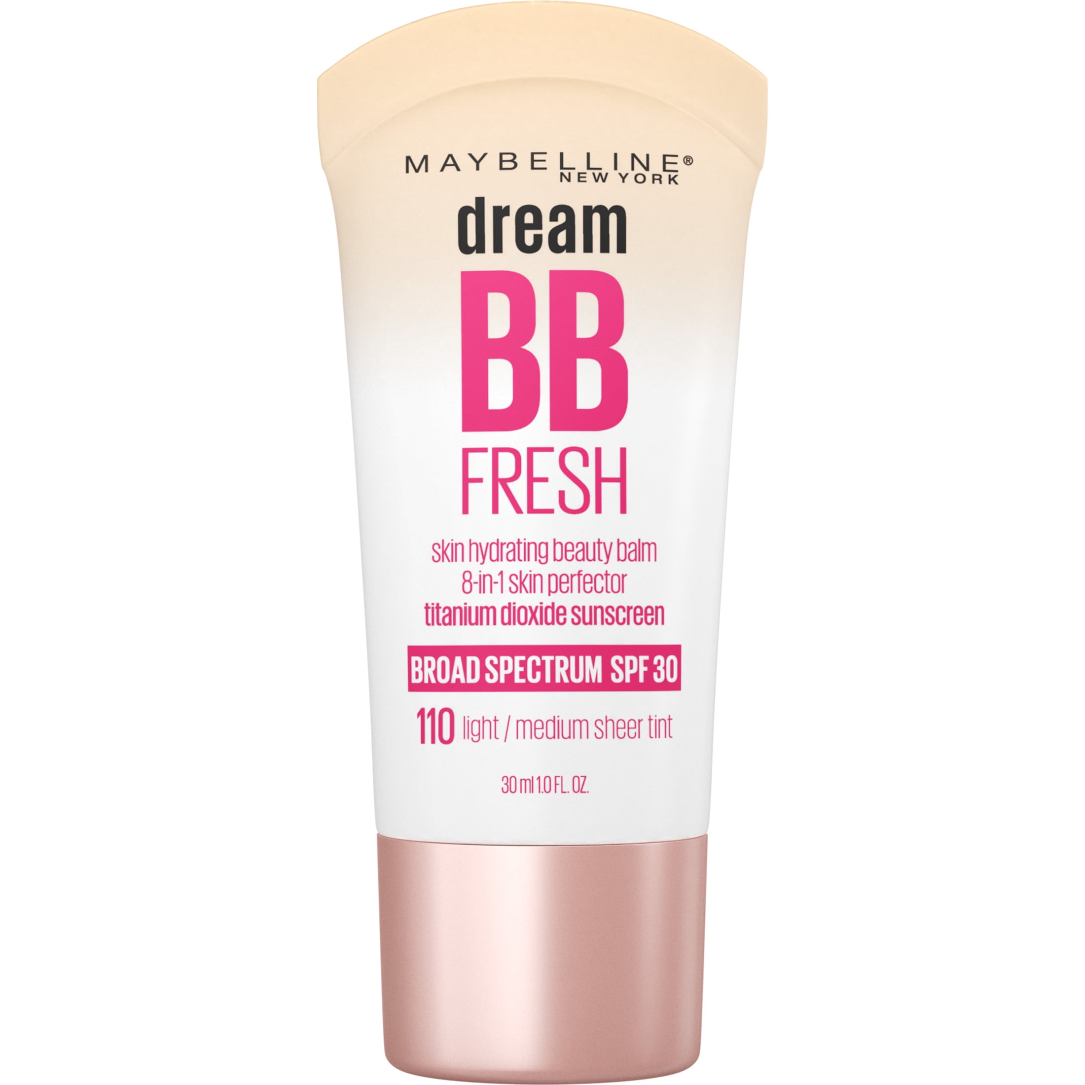 Maybelline Dream Fresh 8 in 1 Skin Perfector BB Cream, Deep Hydrating ...