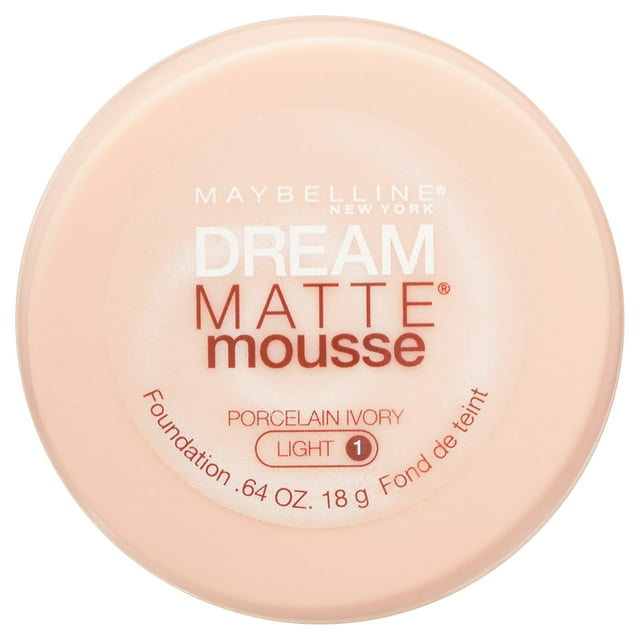 Maybelline Dream Matte Mousse Foundation, Porcelain Ivory, for All Skin ...