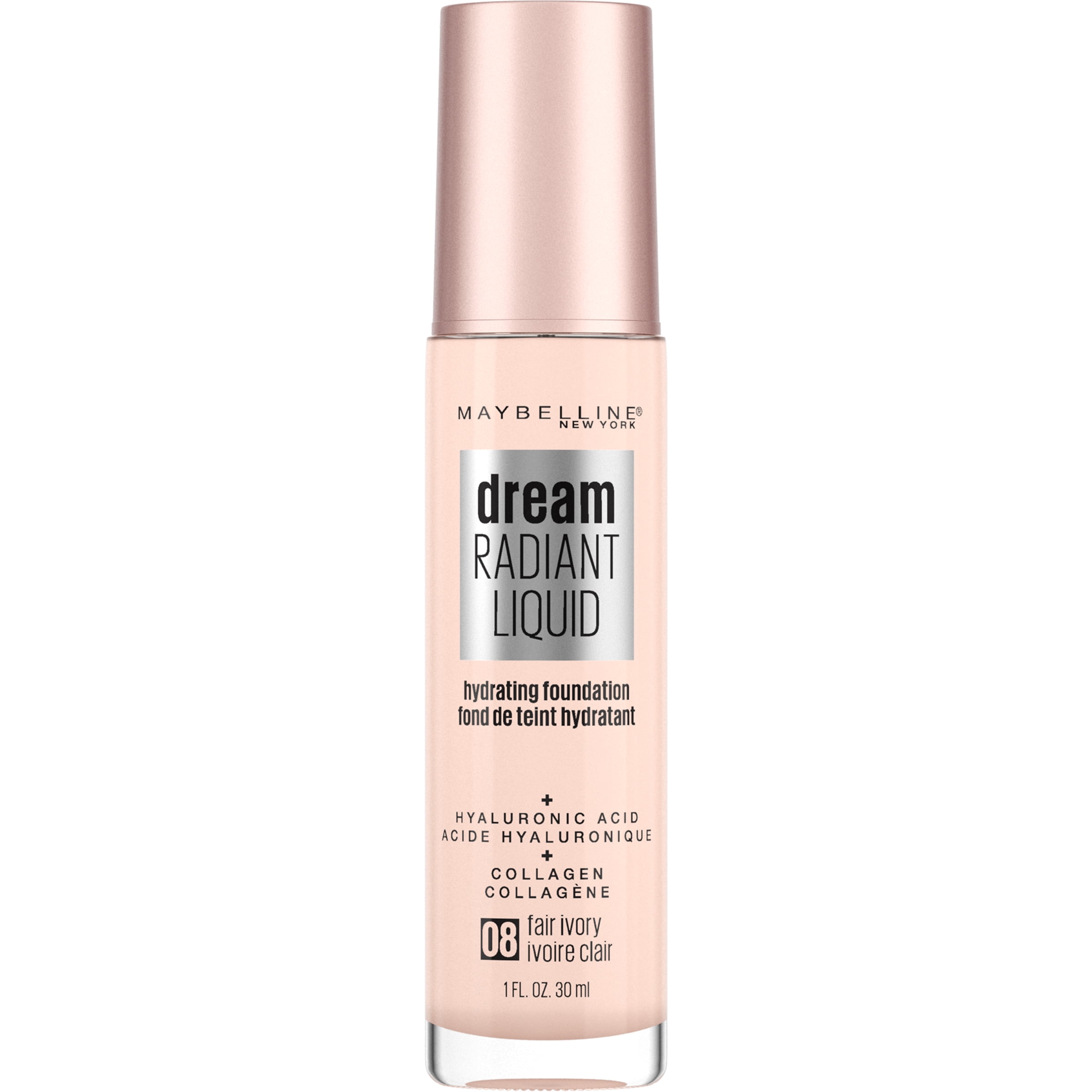 Maybelline Dream Radiant Liquid Foundation with Hyaluronic Acid, 08 ...