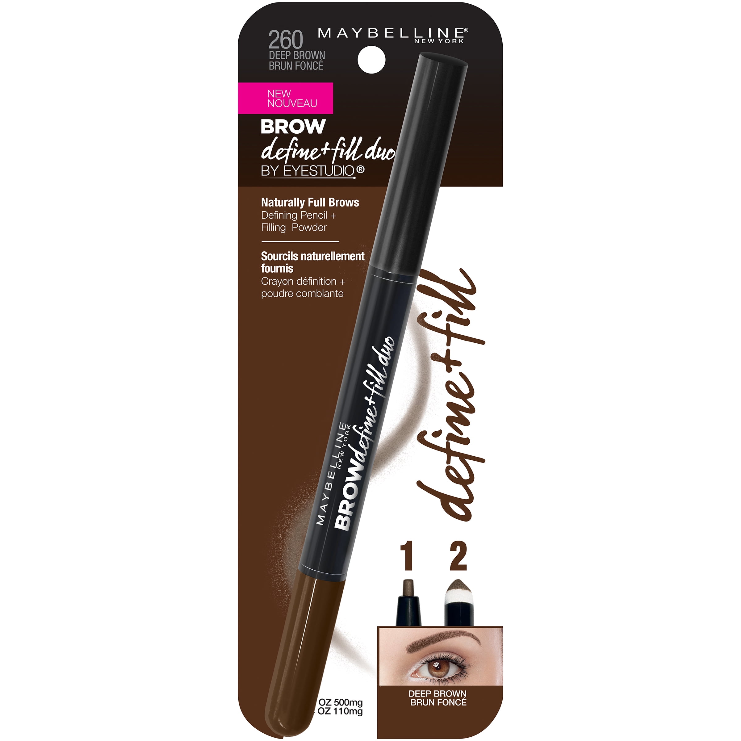 Maybelline Express Brow Smooth Eyebrow Makeup, Deep Brown - Walmart.com