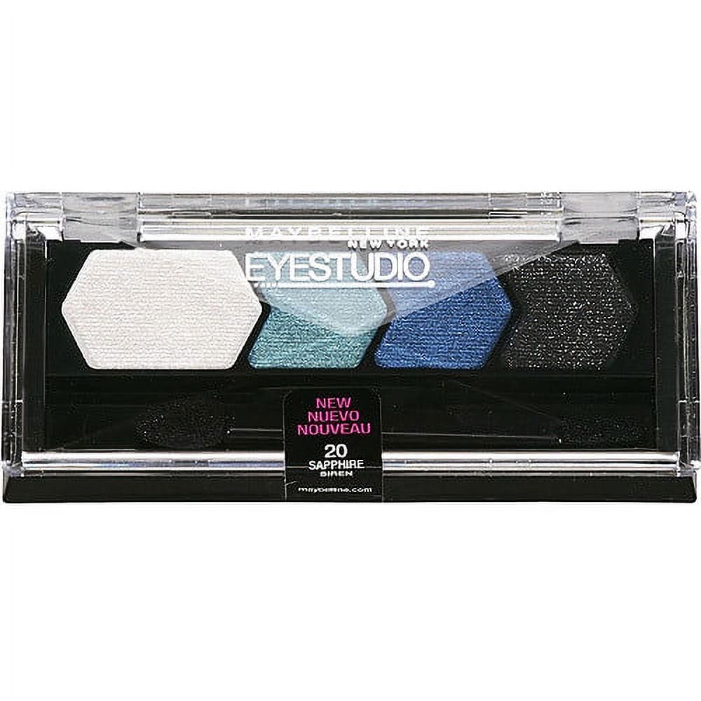Maybelline EyeStudio Color Plush Silk Eye Shadow Quad Palette, Sapphire ...