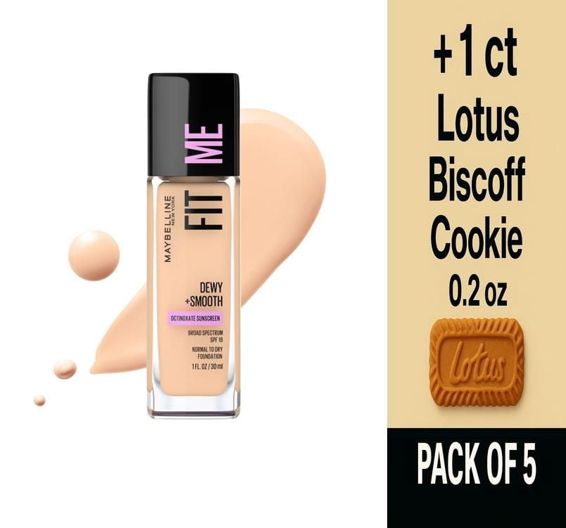 Maybelline Fit Me Dewy + Smooth Liquid Foundation 110 Porcelain 1.0 fl ...