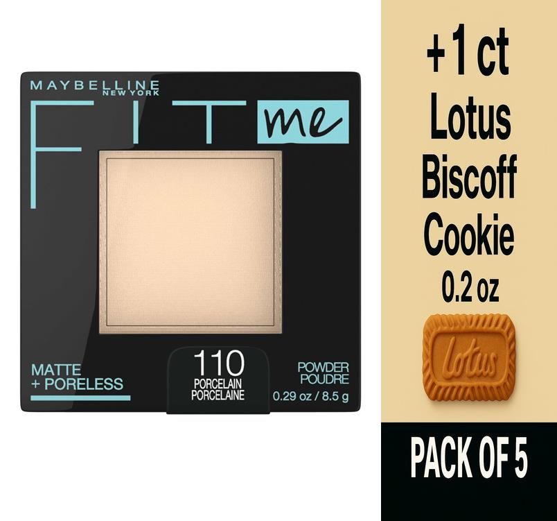 Maybelline Fit Me Matte + Poreless Pressed Face Powder 110 Porcelain 0. ...