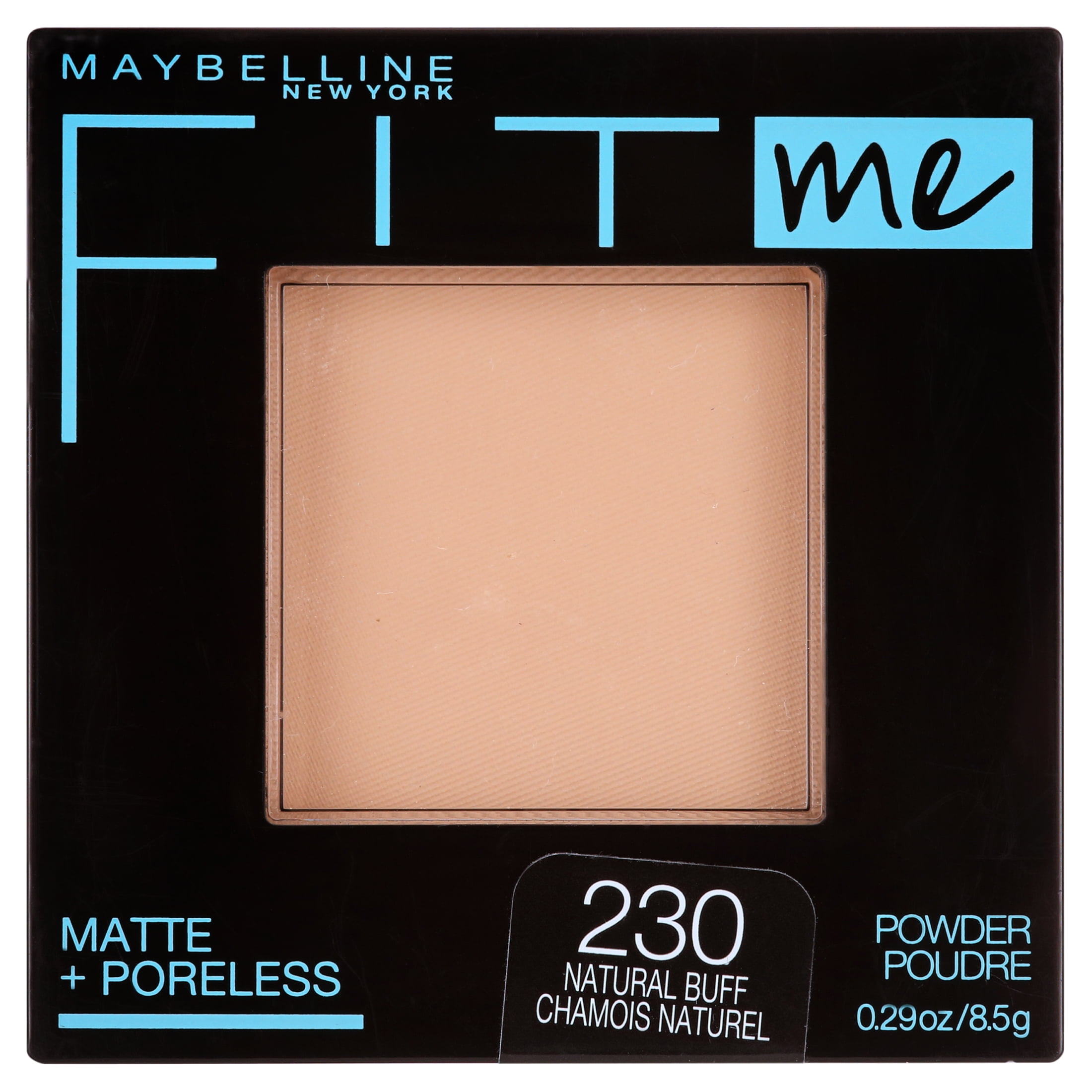 Maybelline Fit Me Matte Poreless Pressed Face Powder Makeup, Natural ...