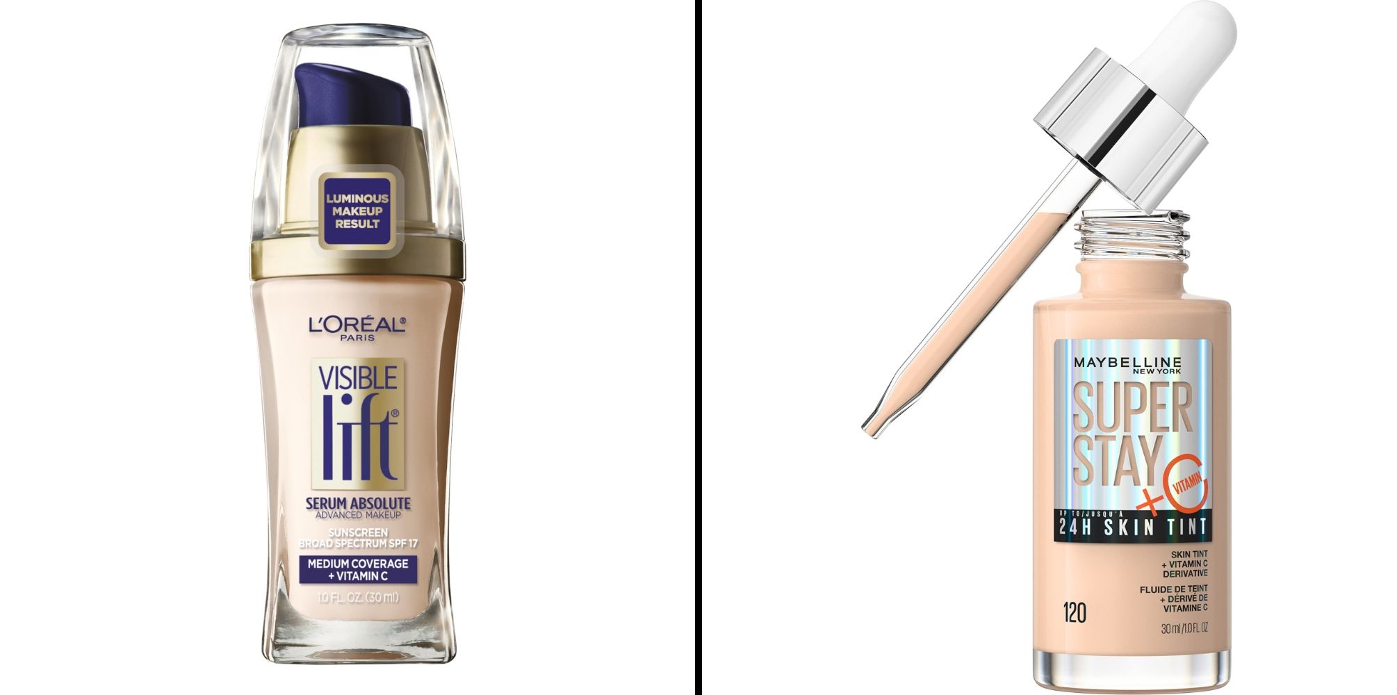 Maybelline Foundation 120, 1 Count & L'Oreal Paris Foundation, Soft ...