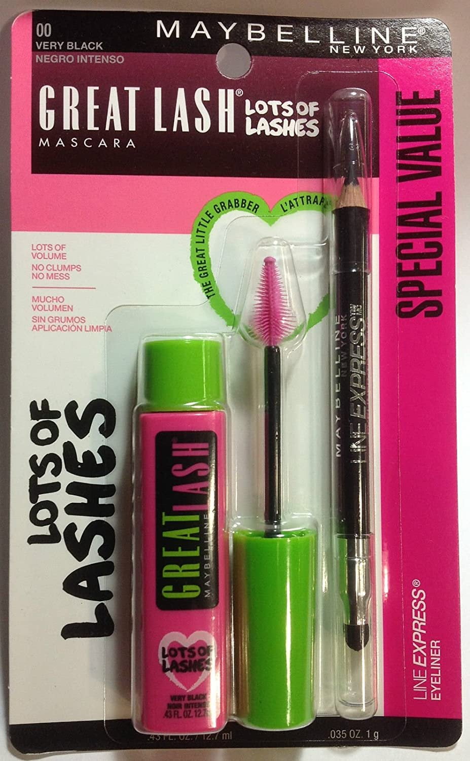 Maybelline Great Lash Lots of Lashes Mascara Very Black Line Express ...