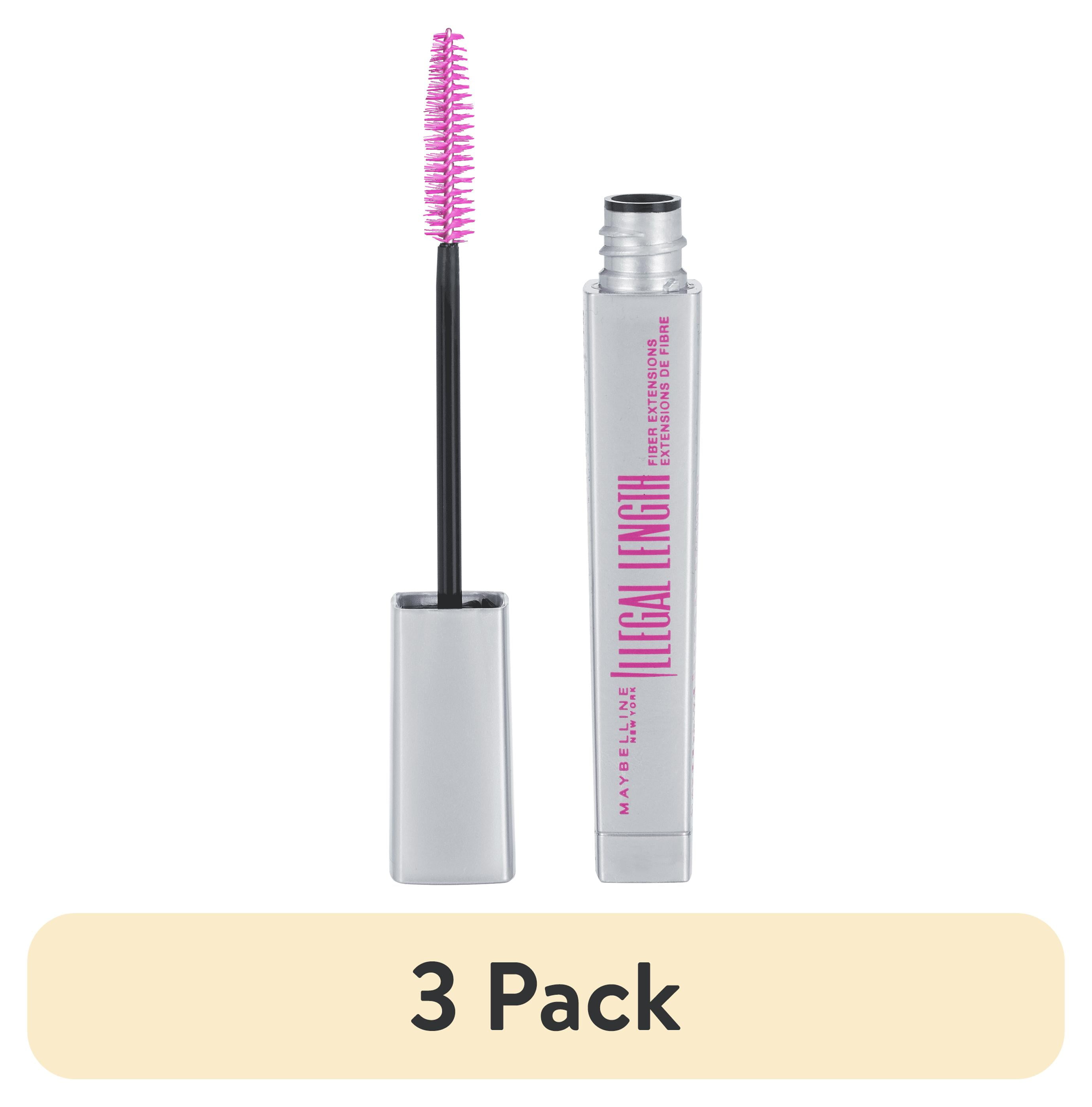 (3 pack) Maybelline Illegal Length Fiber Extensions Washable Mascara ...