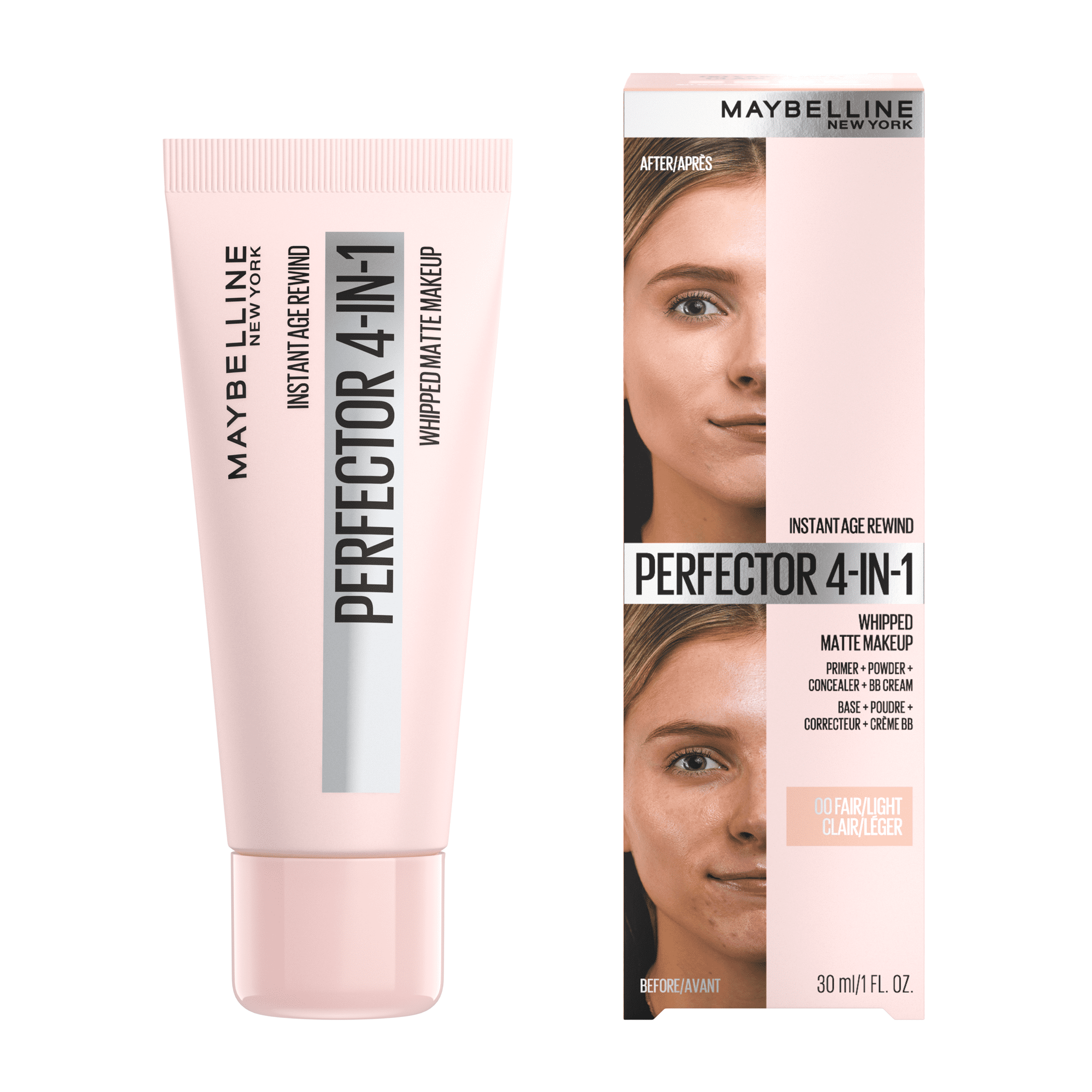 Maybelline 4-In-1 Matte Foundation Makeup, Primer, Concealer ...