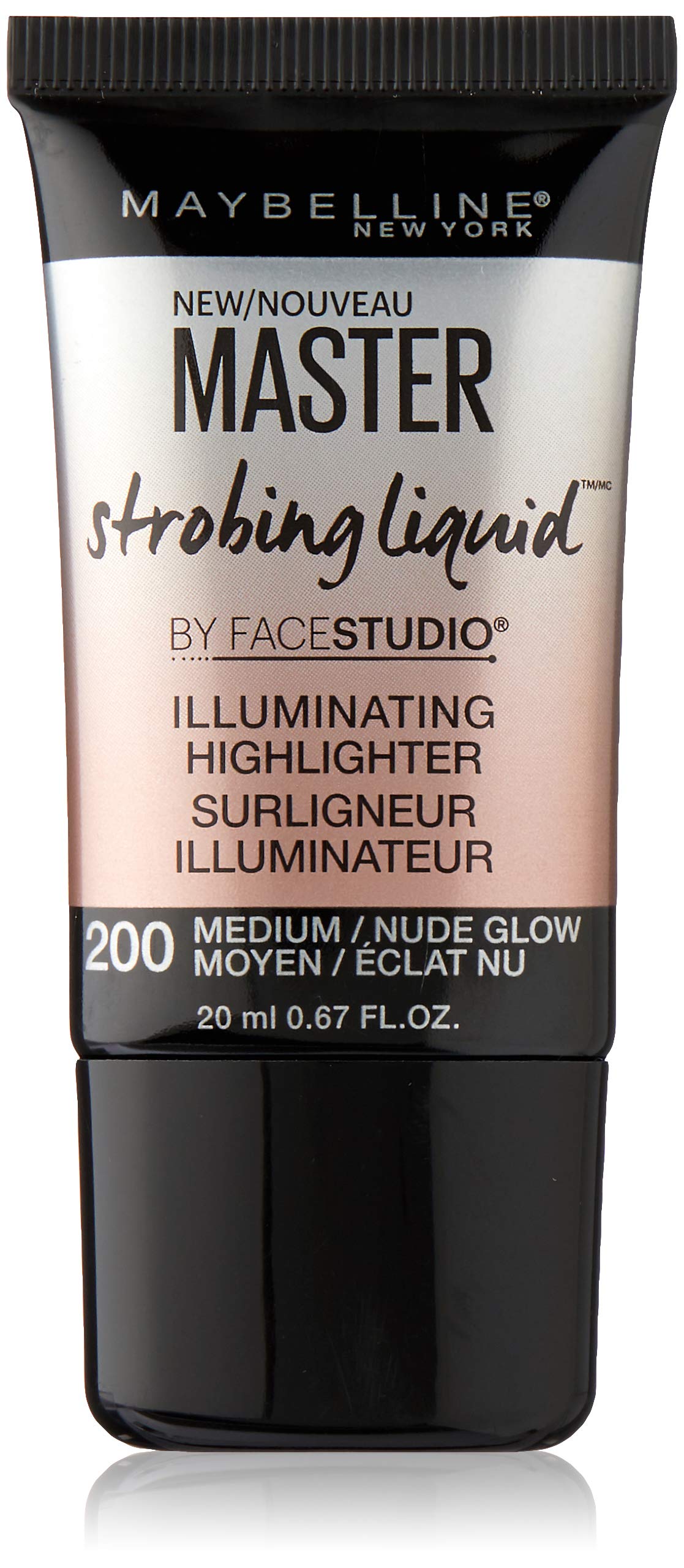 Maybelline New York Master Strobing Liquid Illuminating Highlighter, Medium/Nude Glow, 0.67 Fl ...