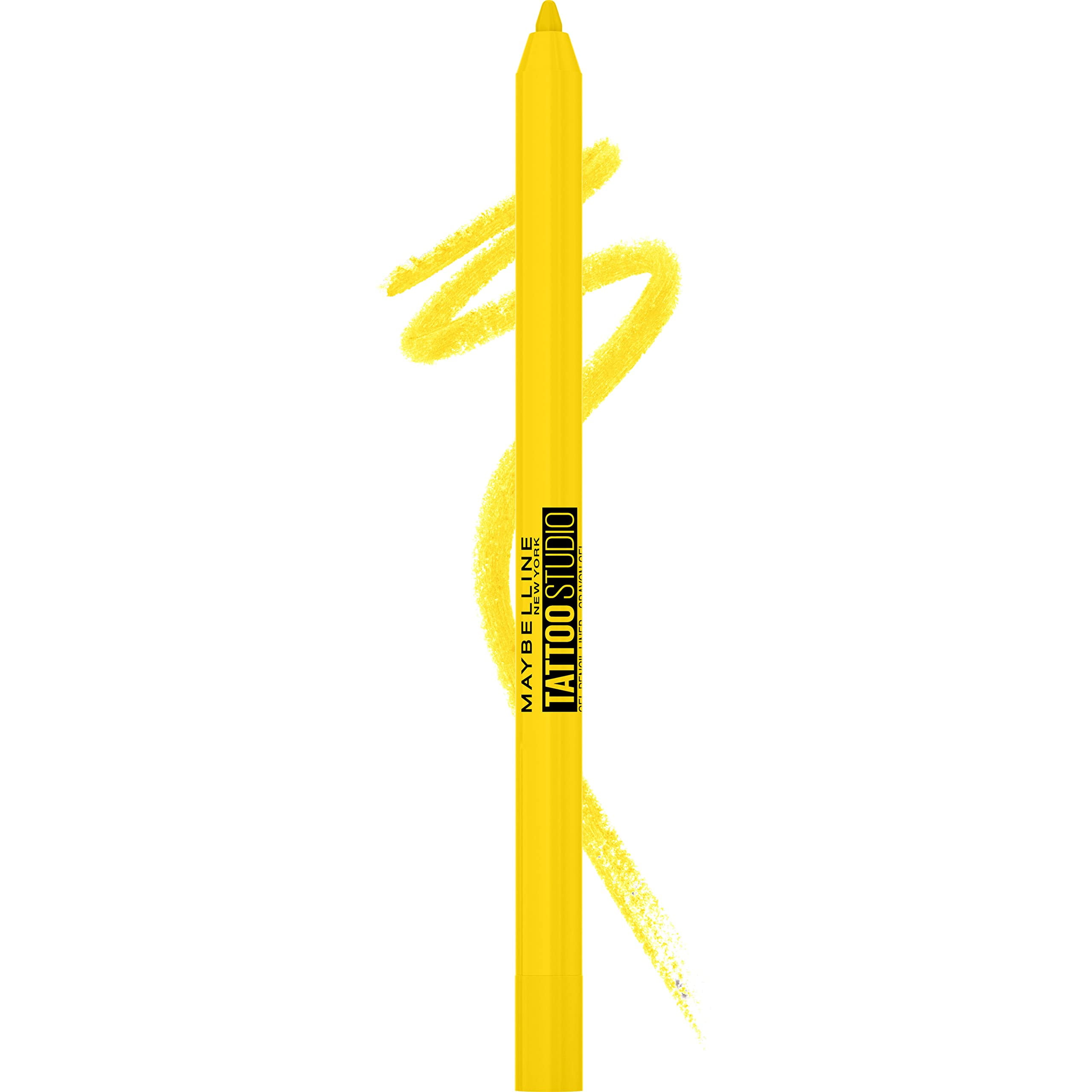 Maybelline New York Tattoo Studio Long-Lasting Sharpenable Eyeliner Pencil, Glide On Smooth Gel ...