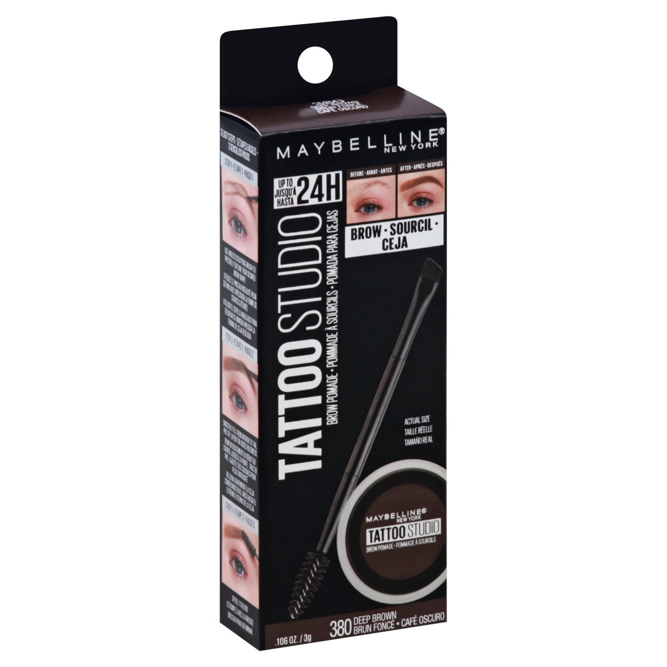 Maybelline Tattoo Studio Brow Pomade Deep Brown - .10 oz (Packaging ...