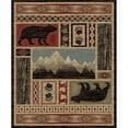 Mayberry Rugs Aspen Multi Lodge Bear Area Rug 7'10" x 9'10" 8' x 10 ...