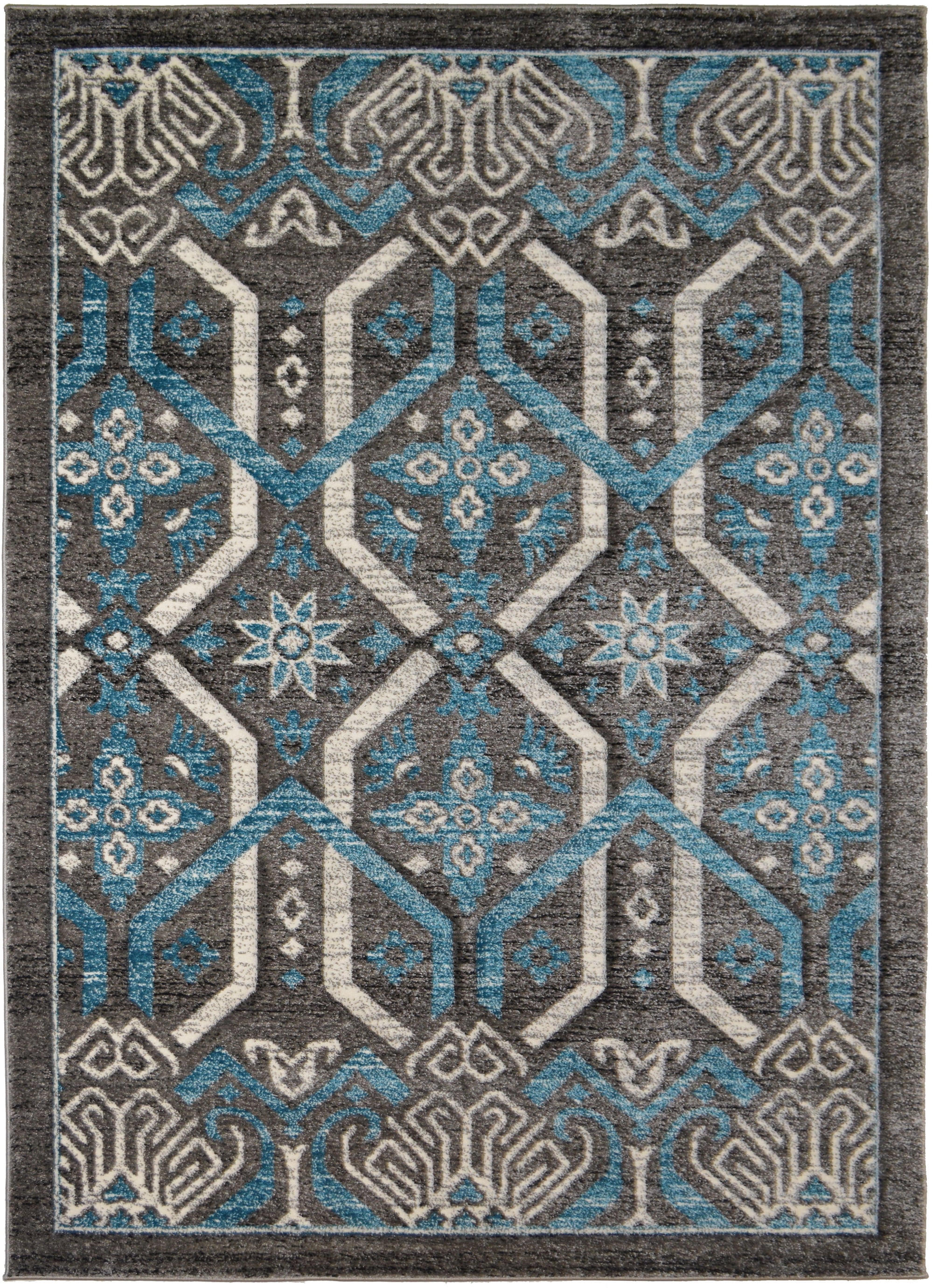 Mayberry Axel Tribeca Gray Carved Area Rug - Walmart.com