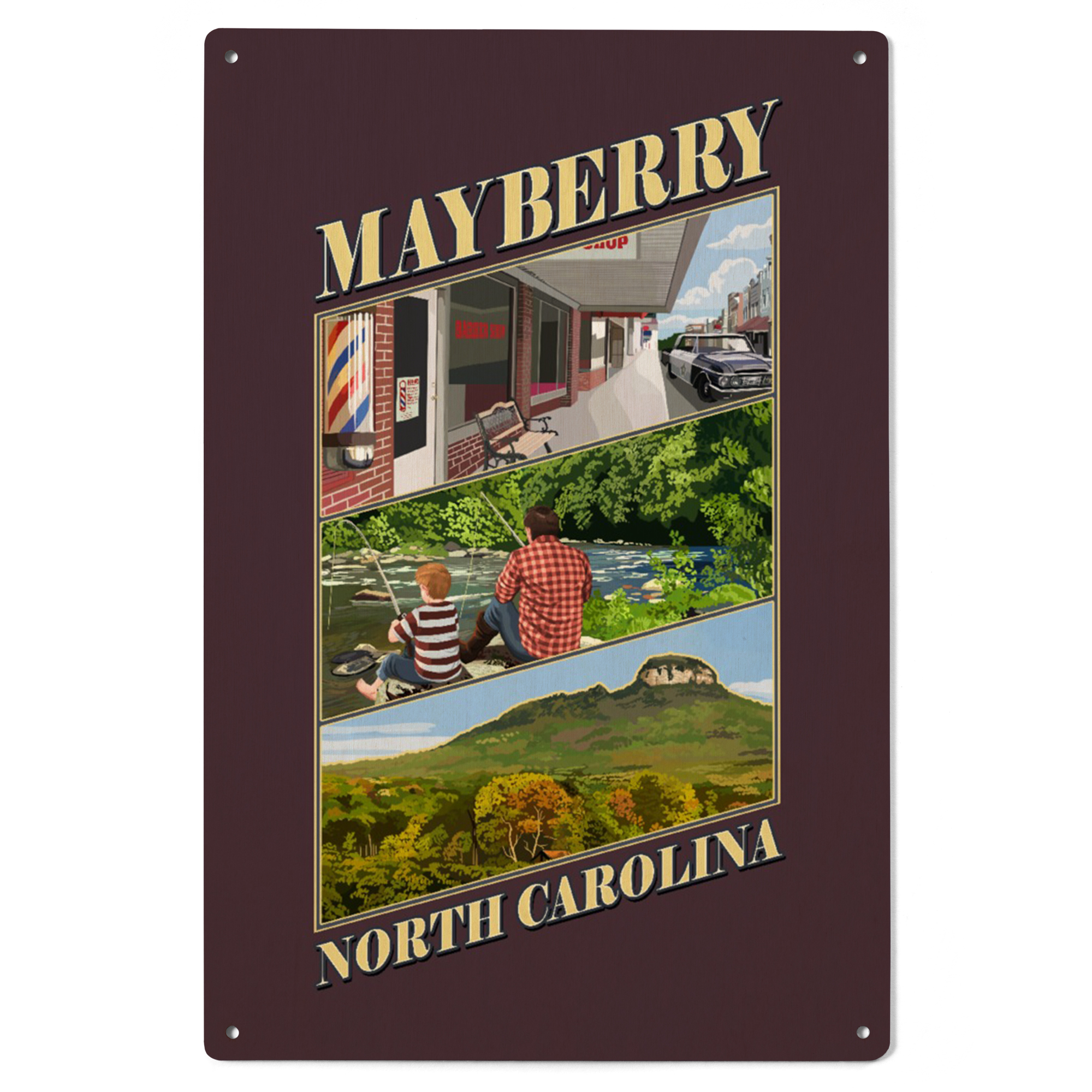 Mayberry, North Carolina, Montage Scenes, Fishing Center, Contour Birch ...