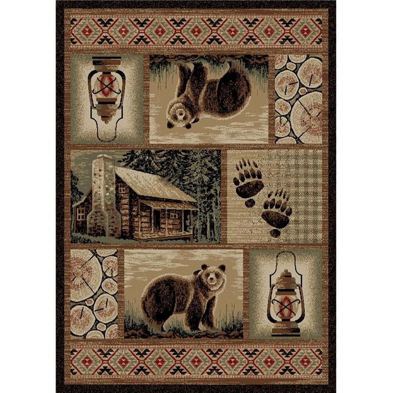 Mayberry Rug Lodge Rustic Print, 5 ft. 3 in. x 7 ft. 3 in. Hearthside ...