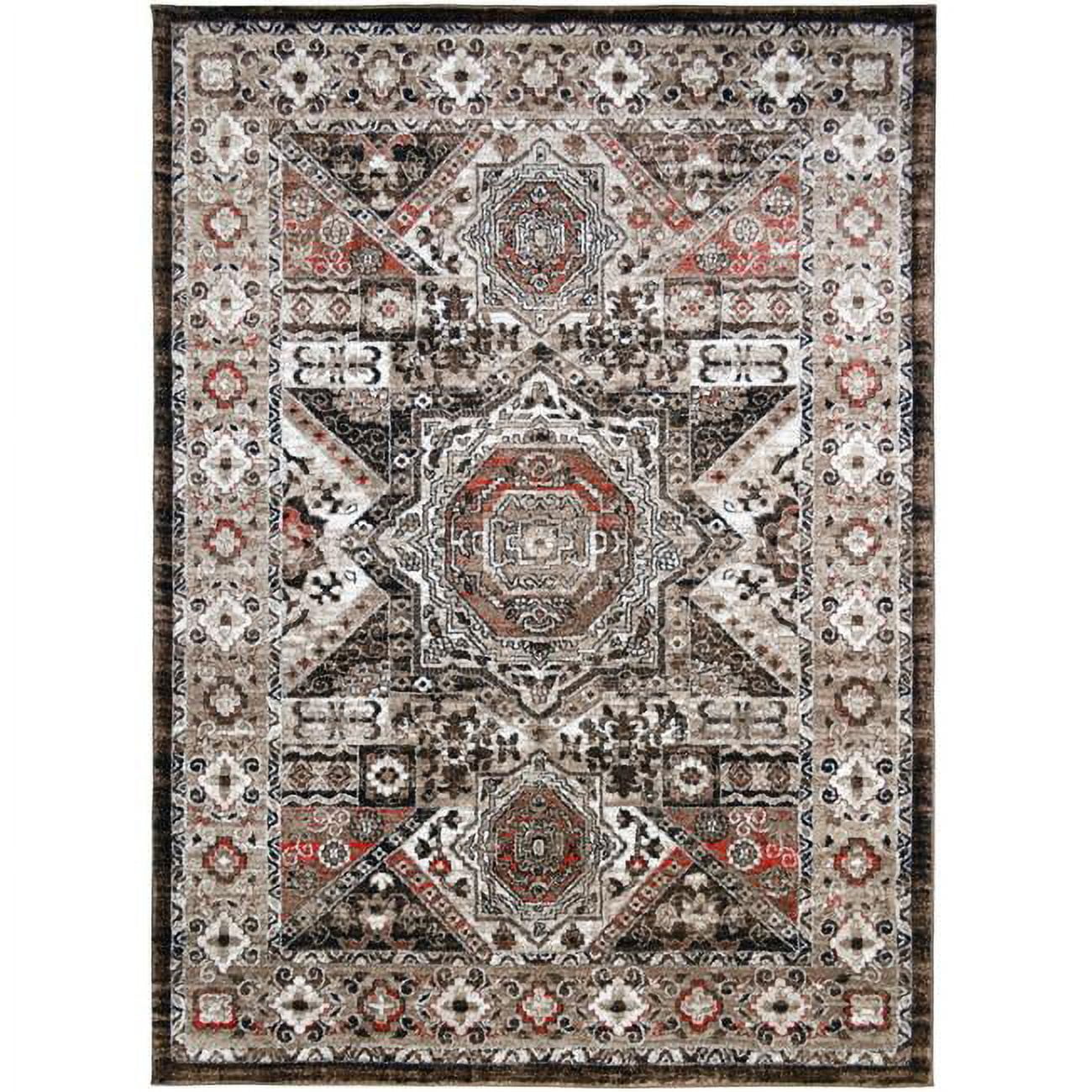 Mayberry Rug 5 ft. 3 in. x 7 ft. 3 in. Tacoma Kershaw Area Rug - Brown ...