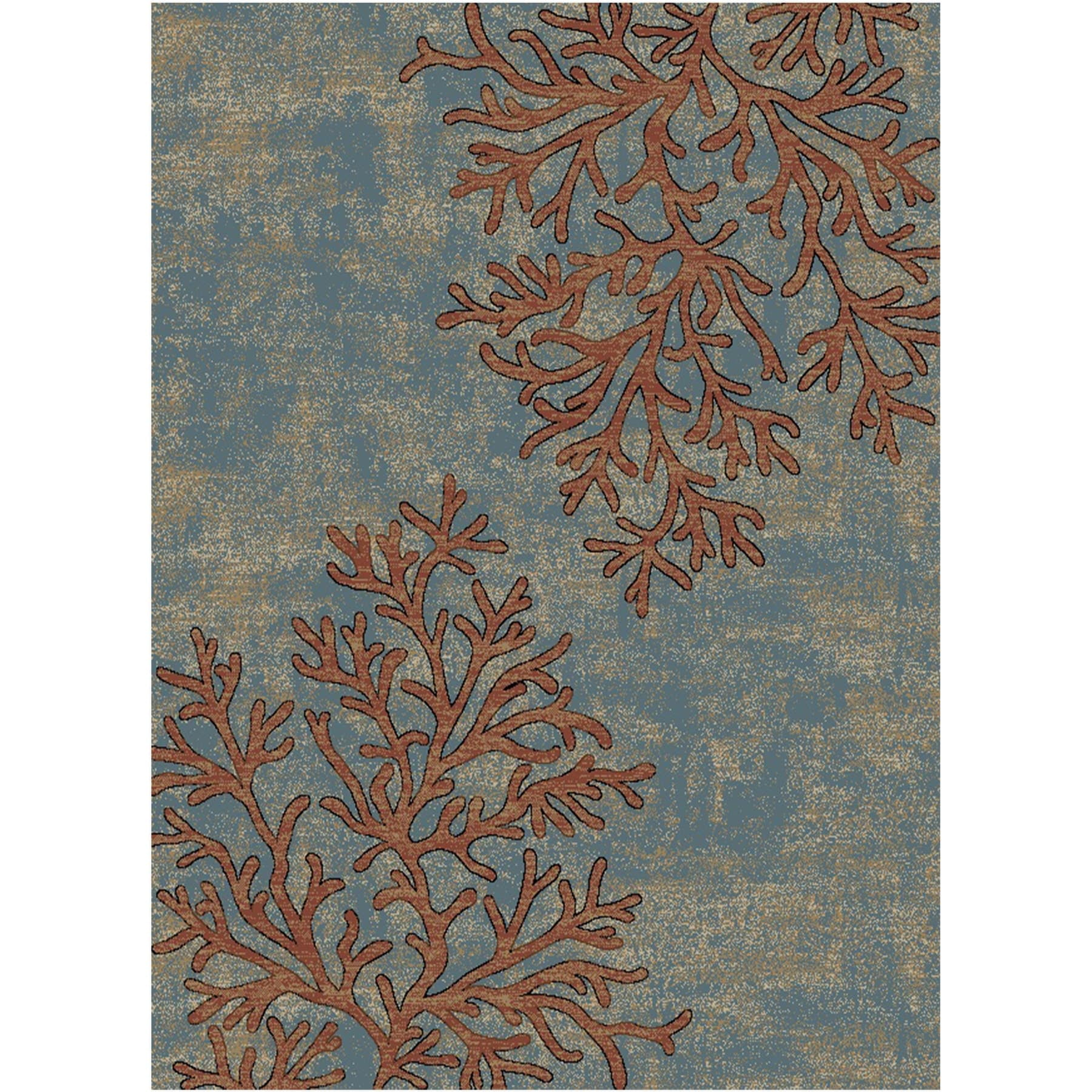 Mayberry Rug American Destination Coral Springs Blue Coastal Rug 7'10 ...