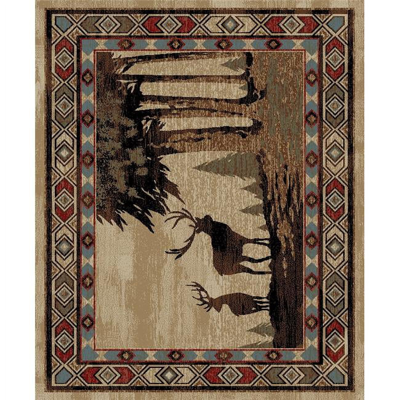 Mayberry Rug American Destination Deer River AD8001 Rectangle 8X10 ...