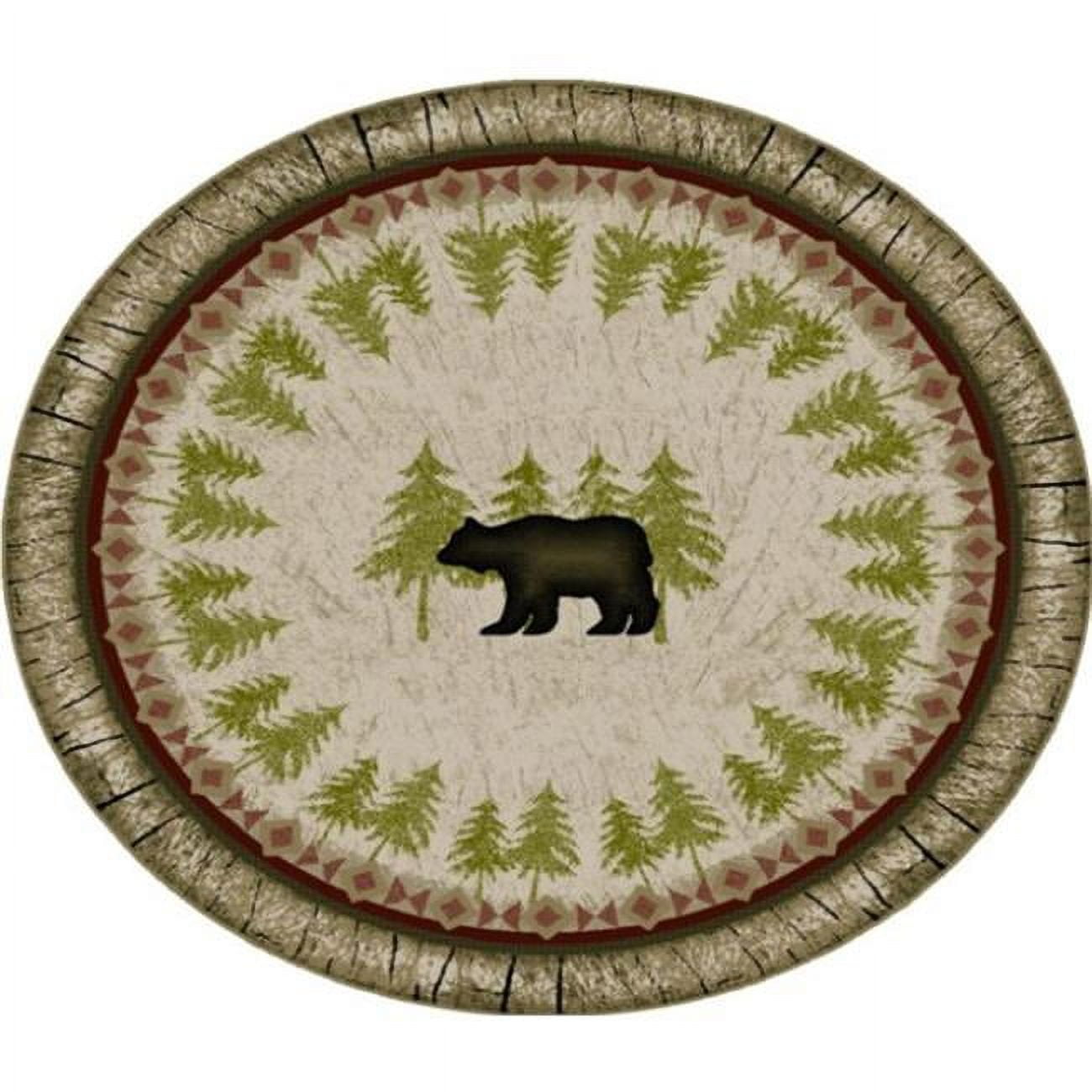 Mayberry Rug CC5276 4RD 4 ft. Cozy Cabin Birch Printed Nylon Kitchen ...