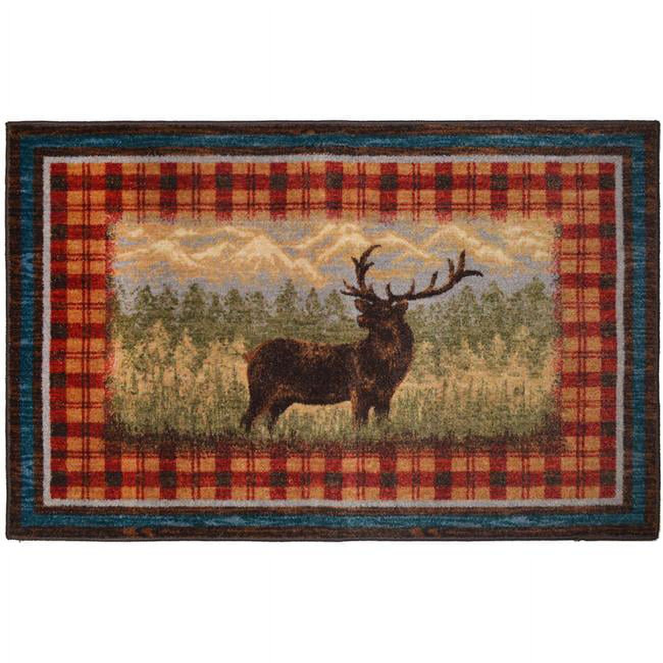 Mayberry Rug 30 x 46 in. Cozy Cabin Teton Printed Nylon Kitchen Mat ...