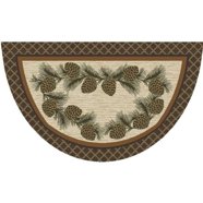 Mayberry Rug Cozy Cabin Bear Canoe Accent Rug 20"x44" Oval 1'8" x 3'8 ...