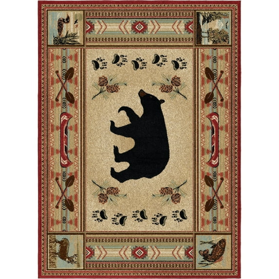 Mayberry Rug HS4882 5X8 5 ft. 3 in. x 7 ft. 3 in. Hearthside Woodlands ...