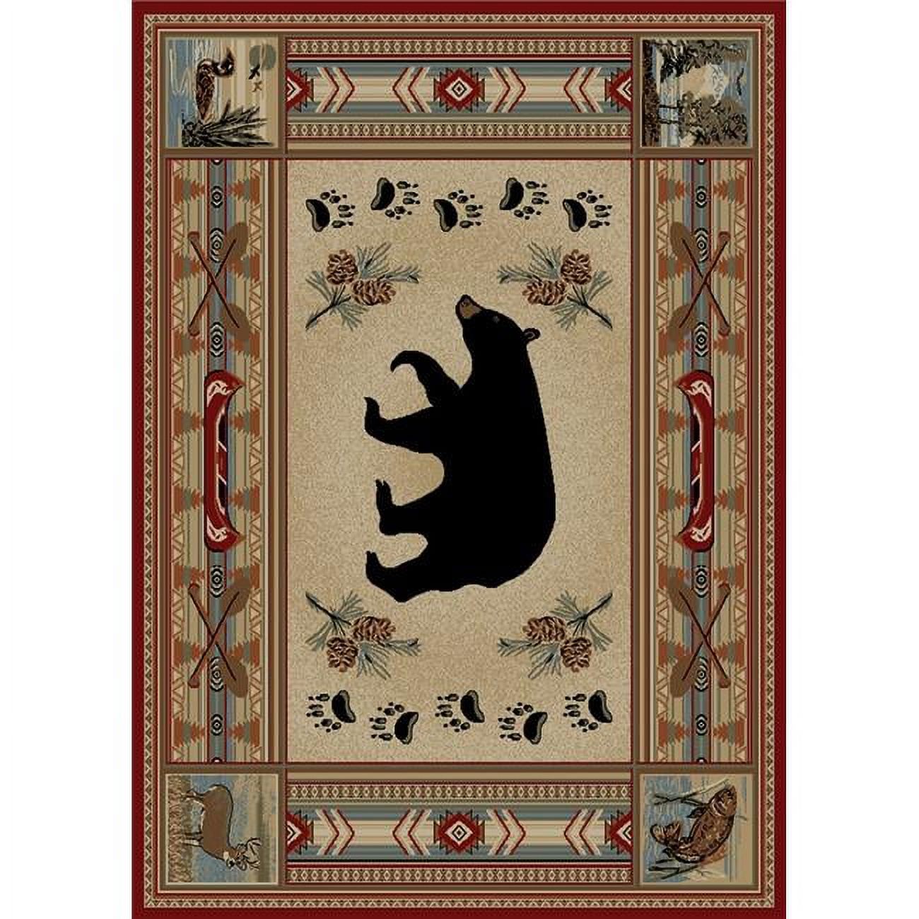 Mayberry Rug HS4882 5X8 5 ft. 3 in. x 7 ft. 3 in. Hearthside Woodlands ...